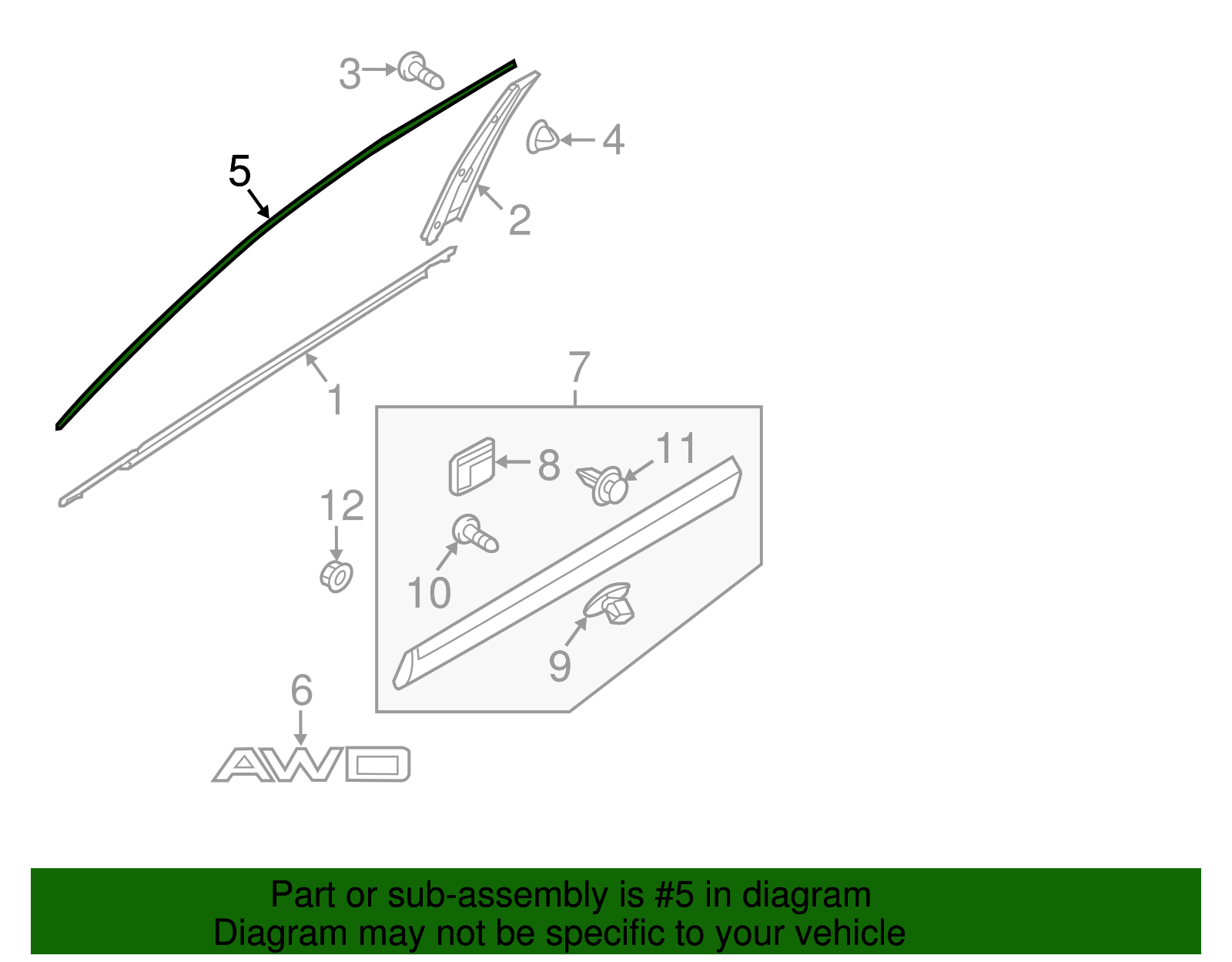 2016-2020 Kia Sorento Frame Molding 82860-C5000 | GetOEMParts.com