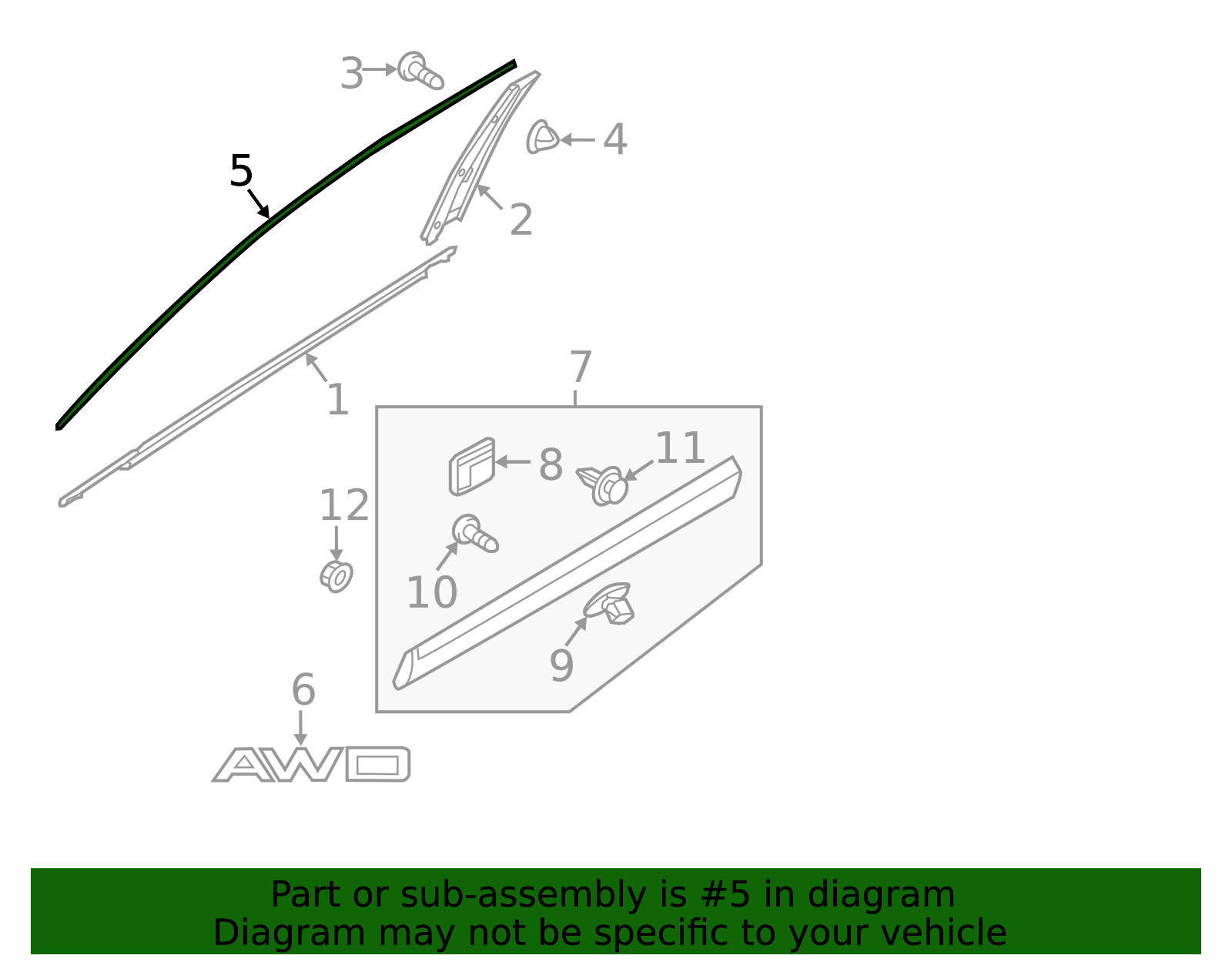 82850-C5000 - Frame Molding 2016-2020 Kia Sorento | Kia.Parts Store