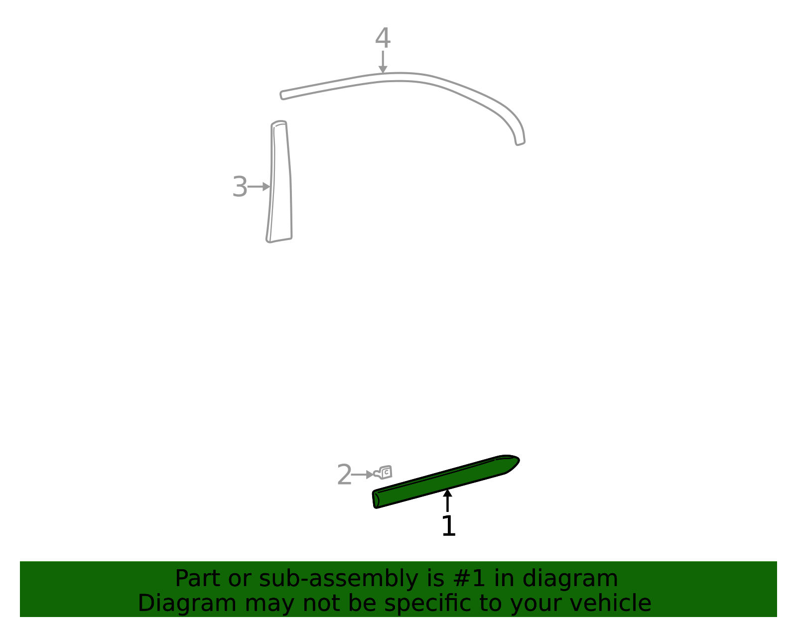 87732-25510-CA - Body Side Molding 2003-2005 Hyundai Accent | Hyundai ...
