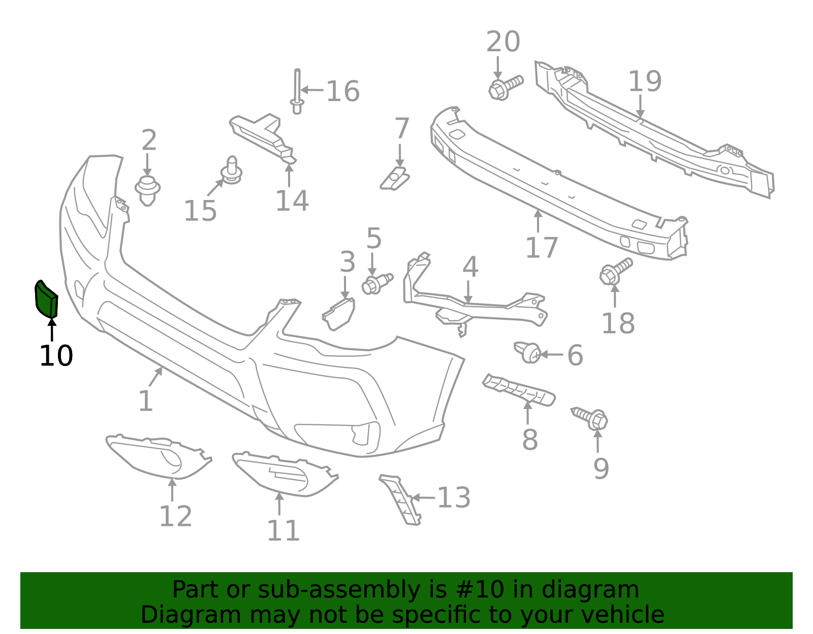 2014-2018 Subaru Forester Tow Eye Cap 57731SG070 | Subaru Parts Store