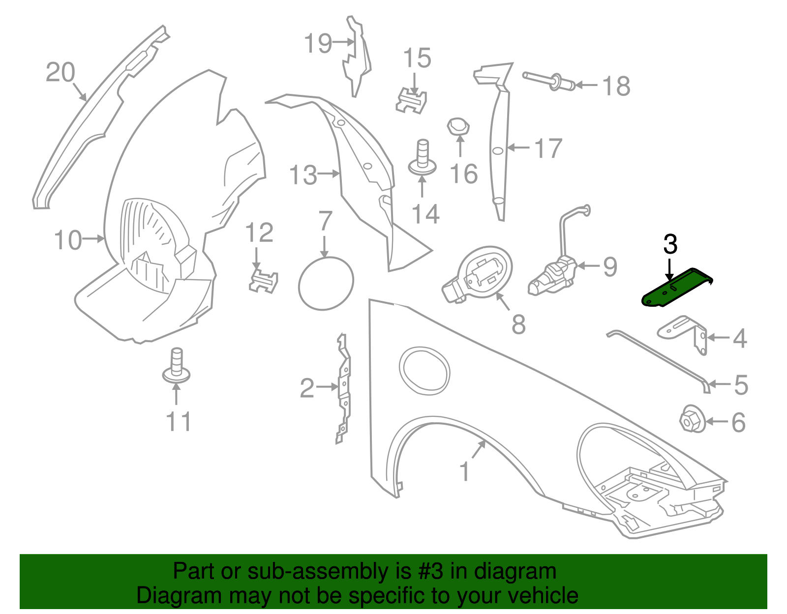 2012-2024 Porsche Fender Bracket 991-503-558-00 | Gaudin Porsche Parts