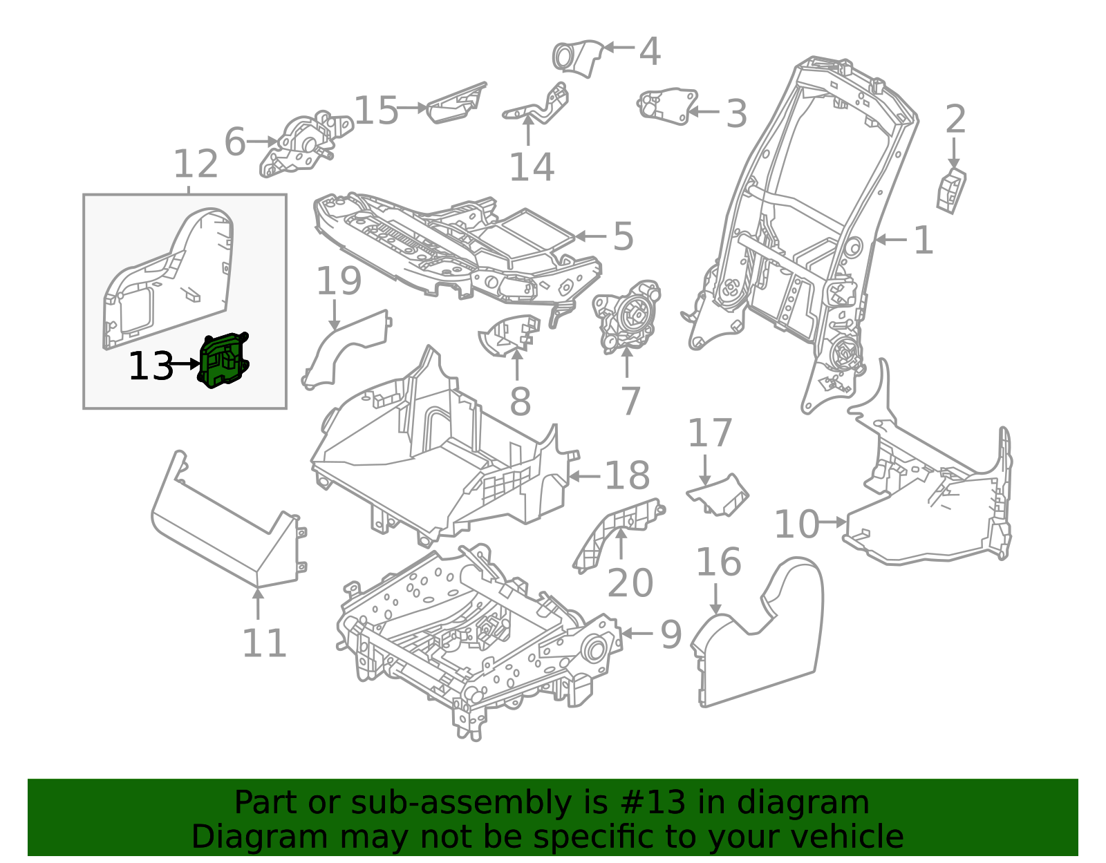 2021 Toyota Sienna Seat Adjuster 72215-08050-B0 | Toyota Parts Center