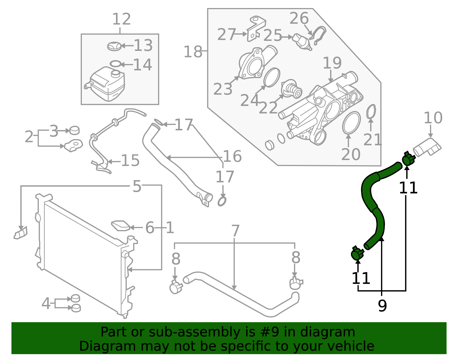 Radiator Hose 25415-4W000 - Dependable OEM Engine Cooling | AutoNation ...