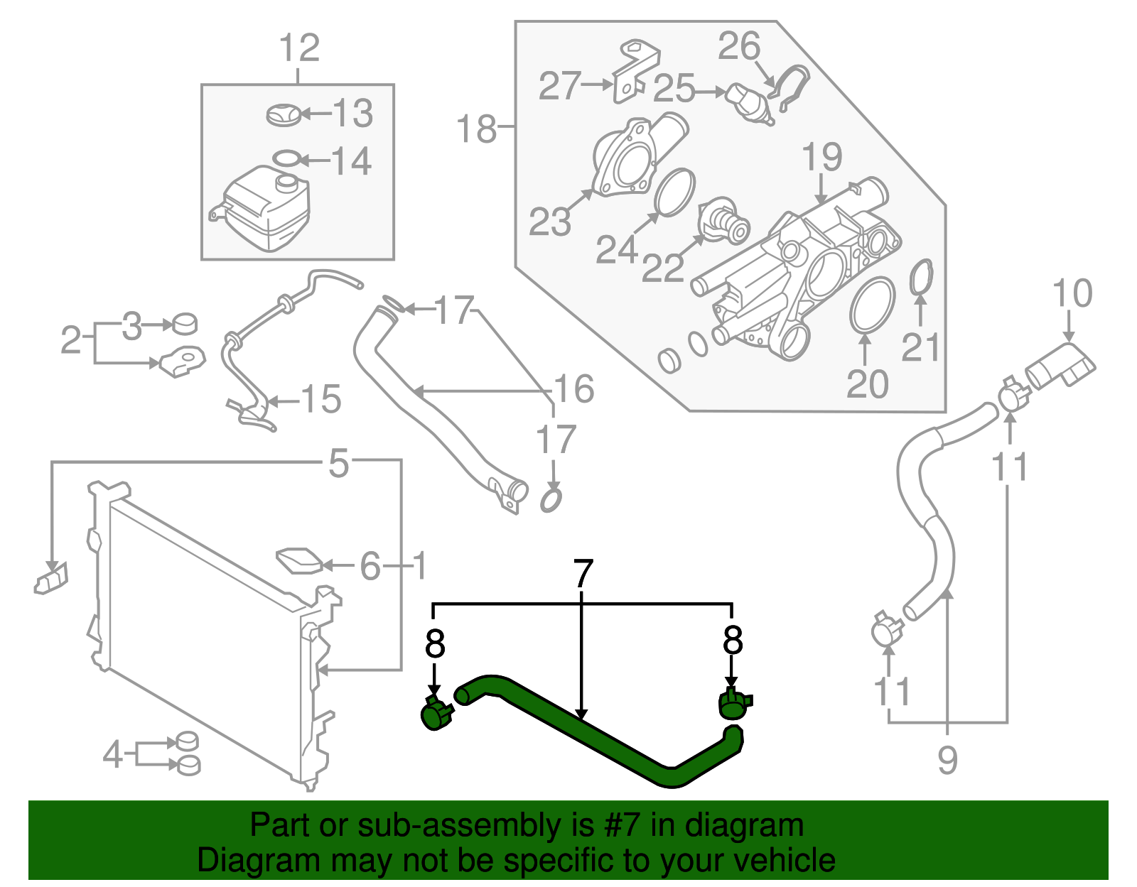 25411-2S201 - High-Quality Radiator Coolant Hose for 2014-2015 Hyundai ...