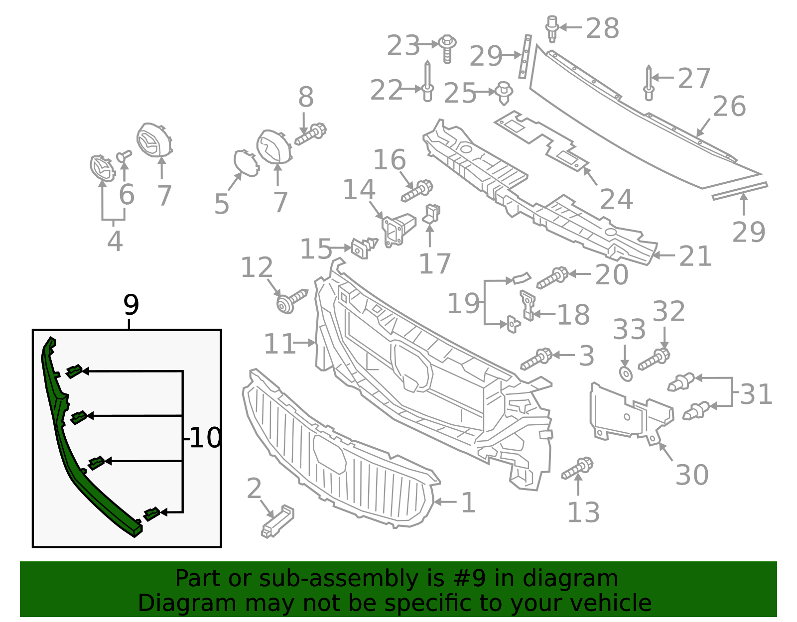 2018-2021 Mazda 6 Front Molding GSH7-50-7K0D | RealMazdaParts.com