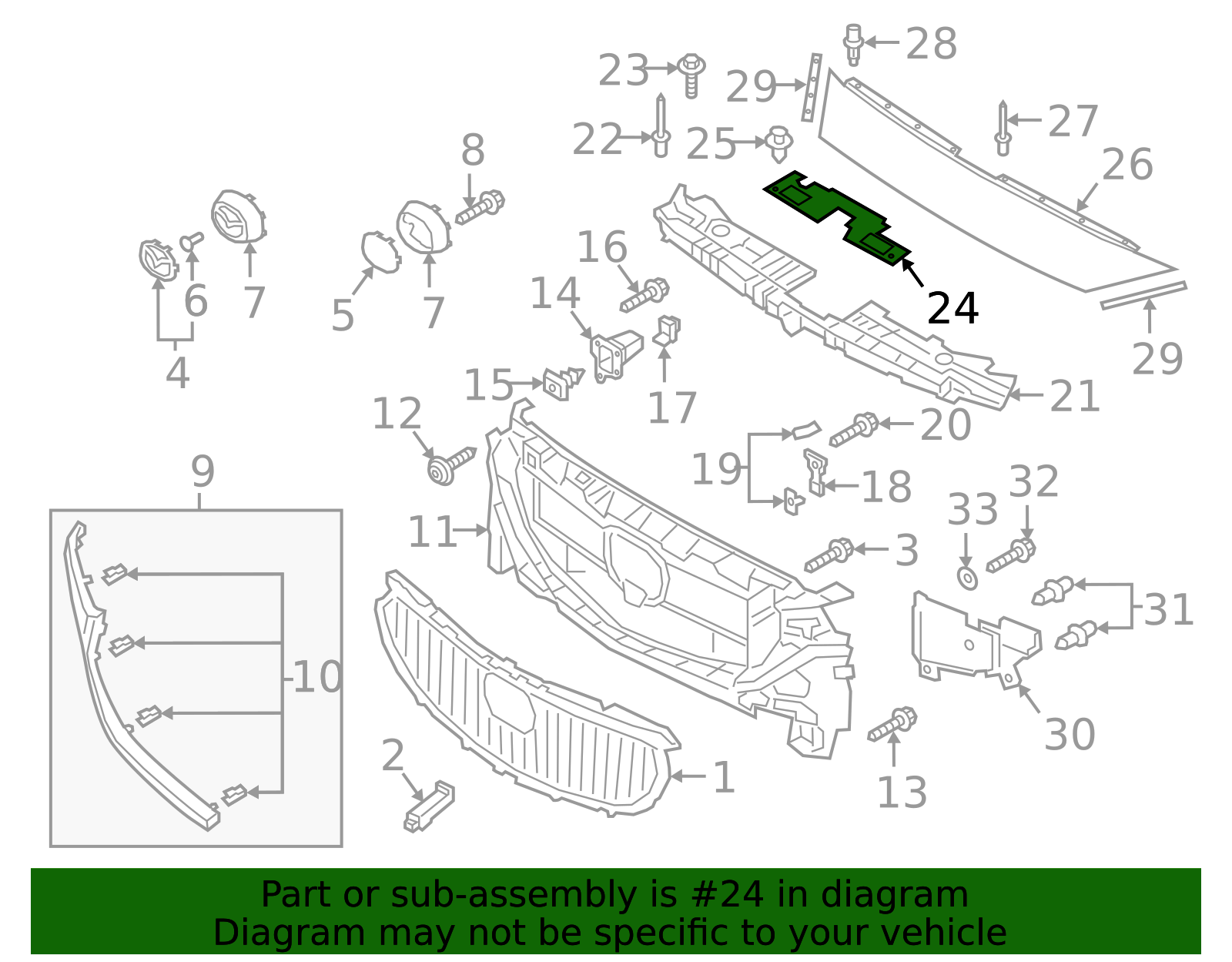 GHR1-50-1A1 - Radiator Support Access Cover - 2014-2021 Mazda 6 | Mazda ...