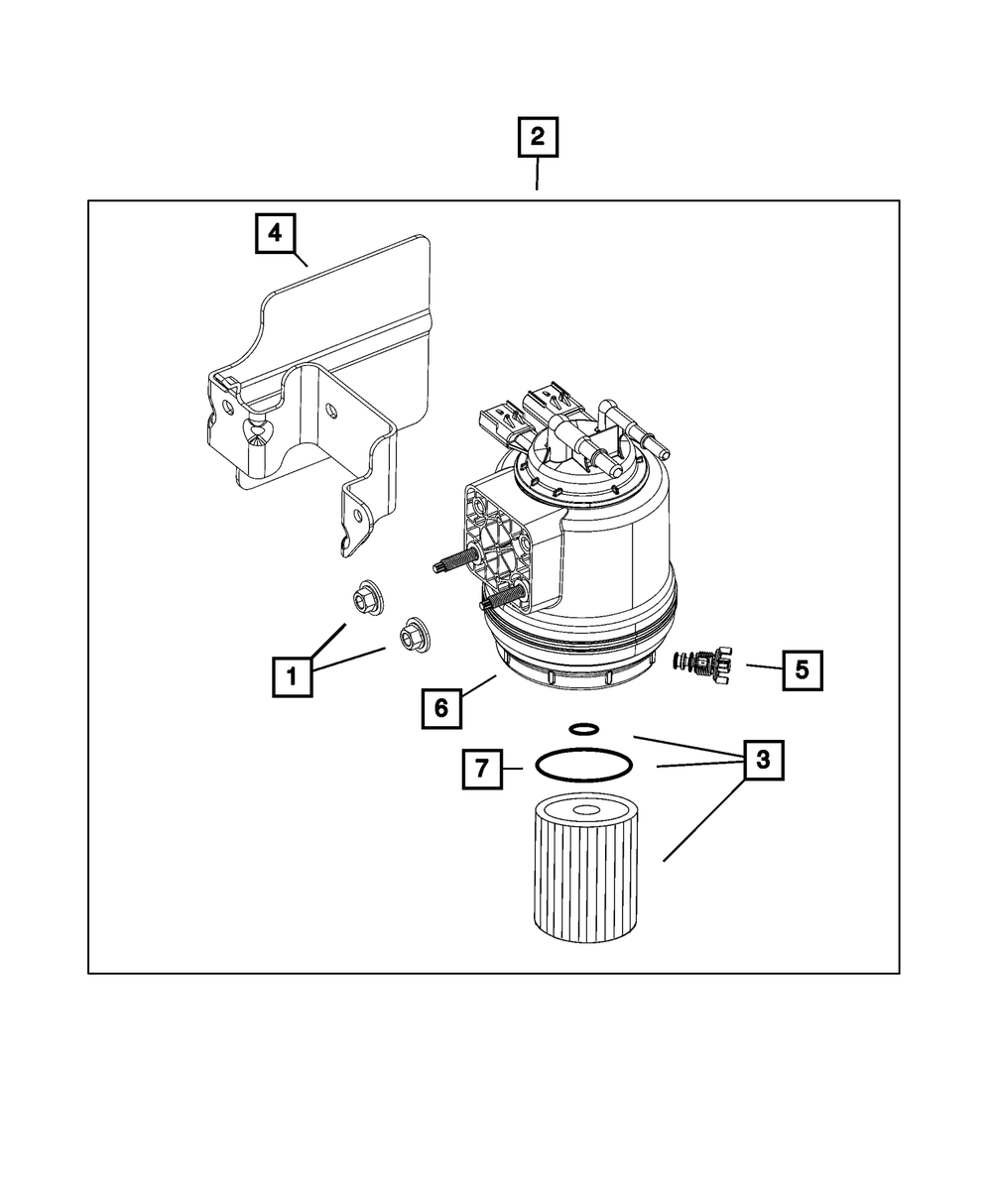 68436631AA - Fuel/water Separator Filter Kit 2019-2024 Mopar | The ...