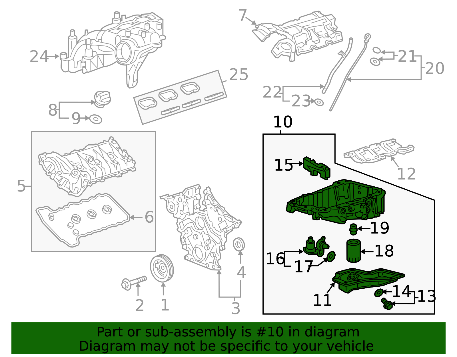 2017-2023 GM (Replaces 12679232) Oil Pan 12716560 GM | GMPartsDirect.com