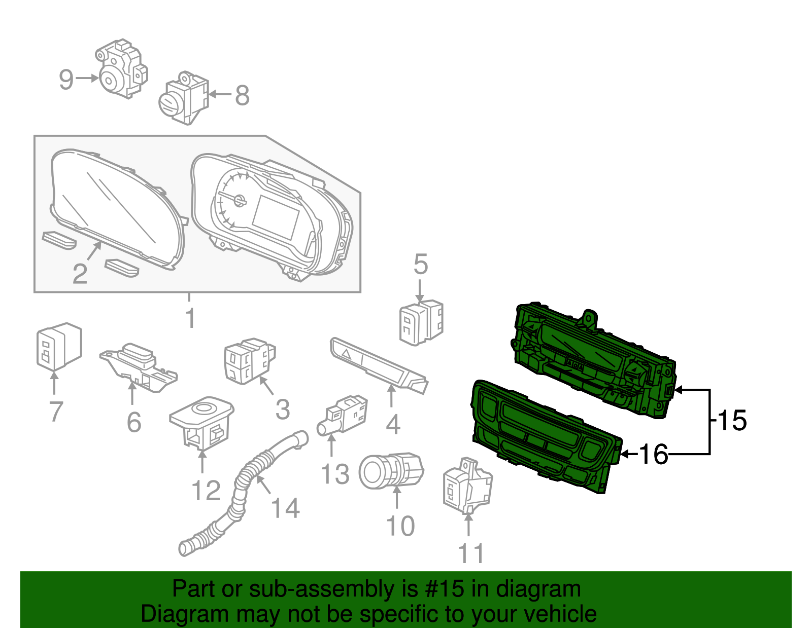 79600-TG7-A93ZB - 2019-2021 Honda Pilot - Control Assembly Auto Air ...