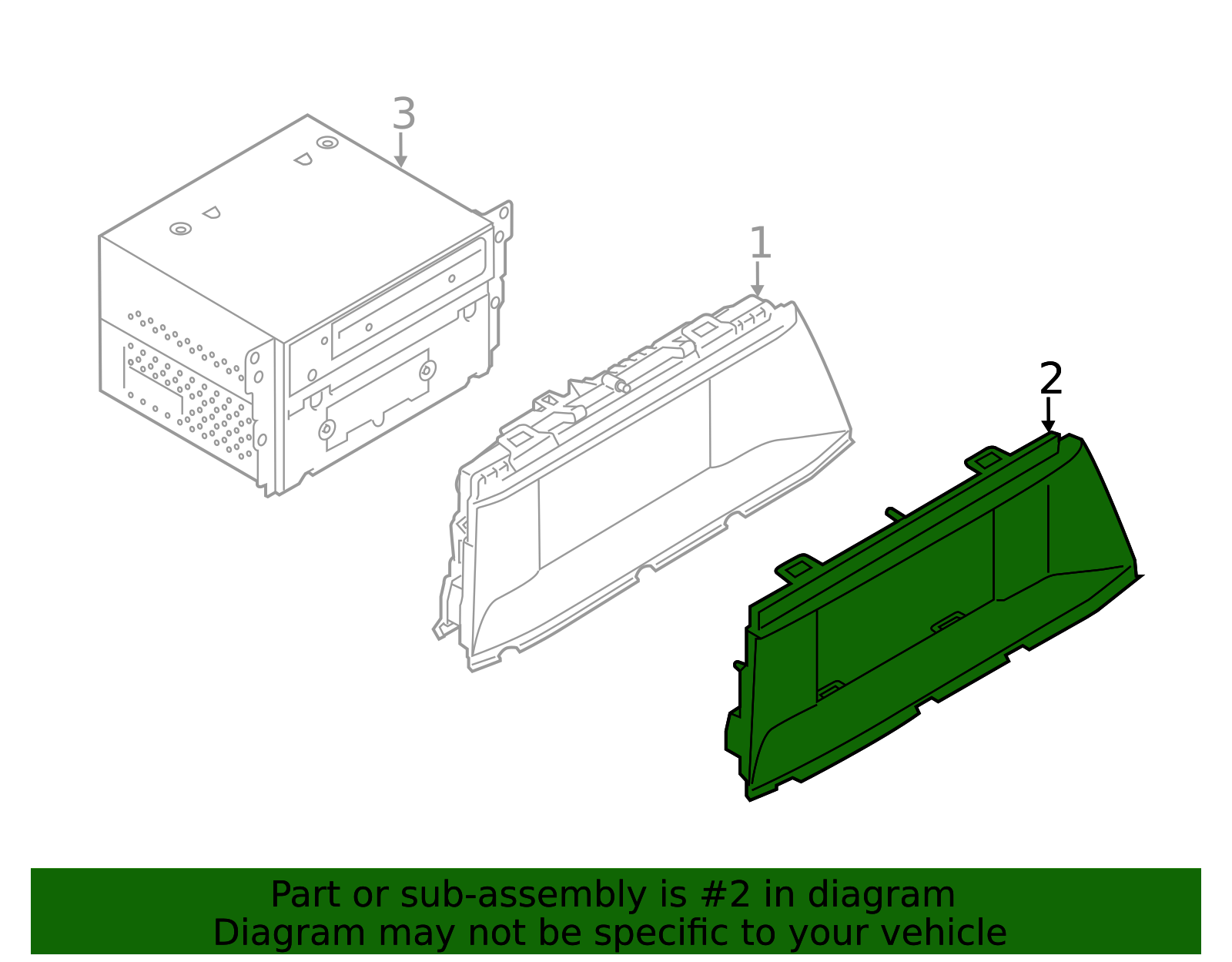 2015-2016 BMW Display Unit Cover 65-50-9-301-374 | BMW OEM Parts
