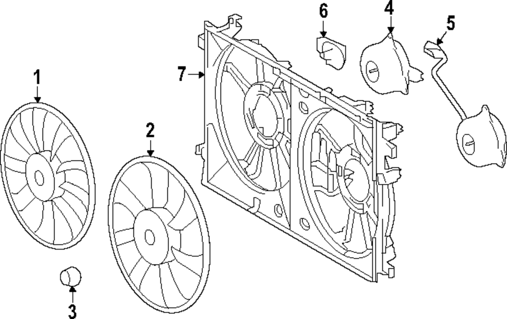 16361-37090 - Fan Blade - 2023-2025 Toyota | OEM Genuine Toyota Parts