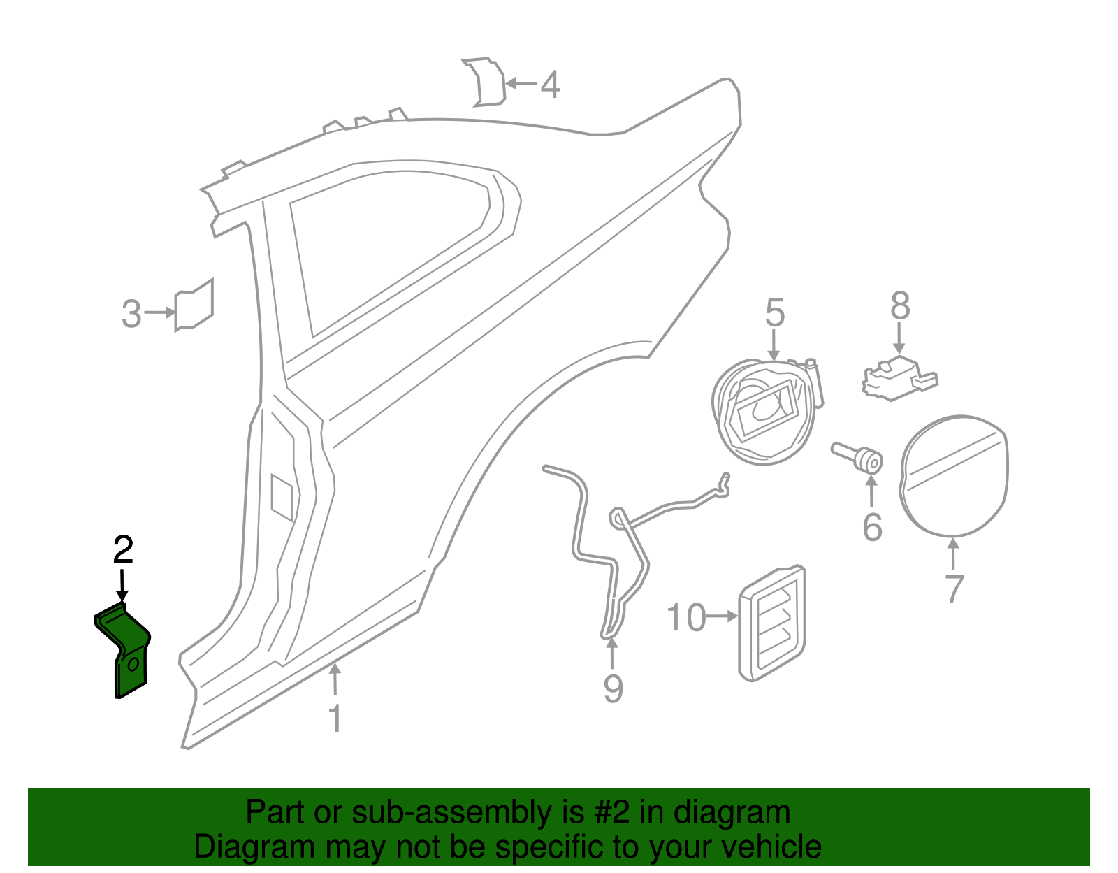 41-21-7-374-410 - Quarter Panel Backing Plate - 2014-2021 BMW | BMW ...