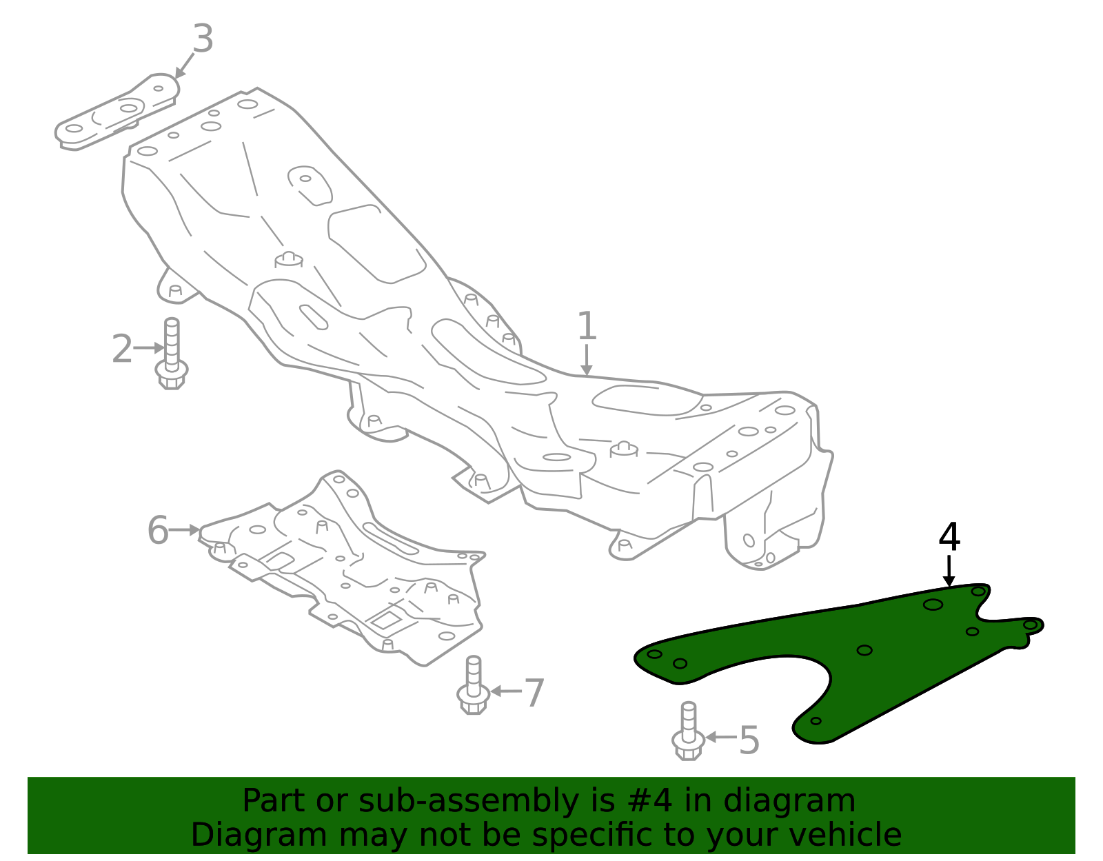 2018-2025 Subaru Reinforced Plate 20107FL010 | Subaru Parts Guys