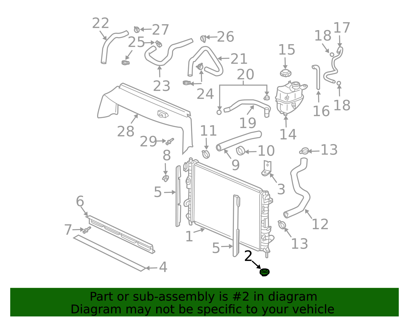 96887050 - Radiator Lower Insulator 2002-2015 GM | GMPartsNow
