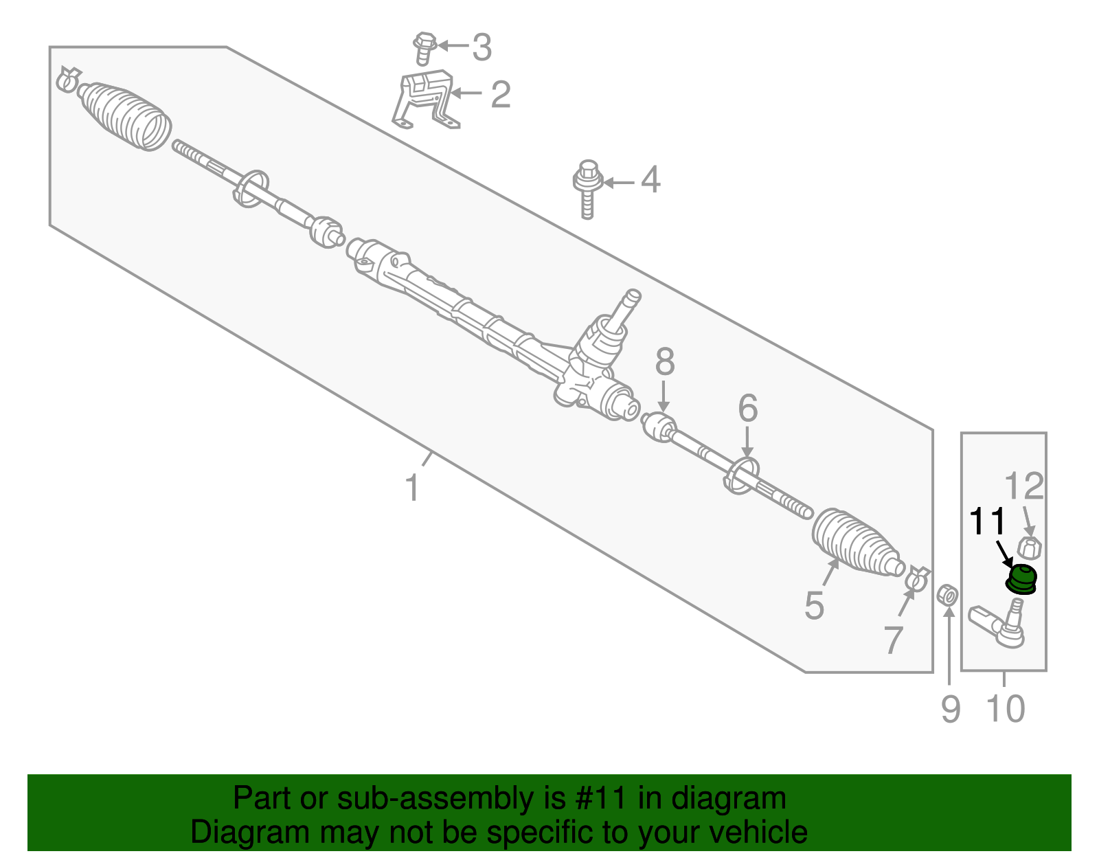 48522W000P - Outer Tie Rod Cover 1989-2025 Mitsubishi | Mitsubishi ...