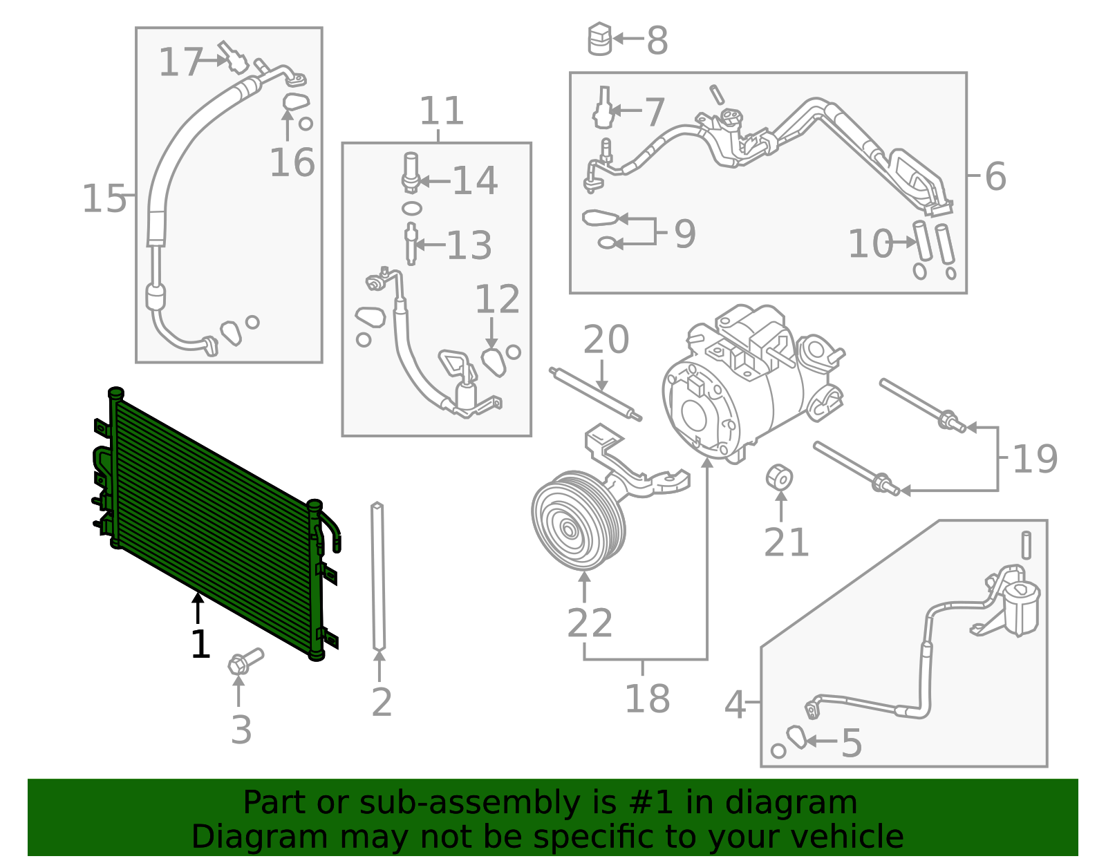 2010-2019 Ford | Condenser | BA8Z-19712-A | Walls' Ford Parts