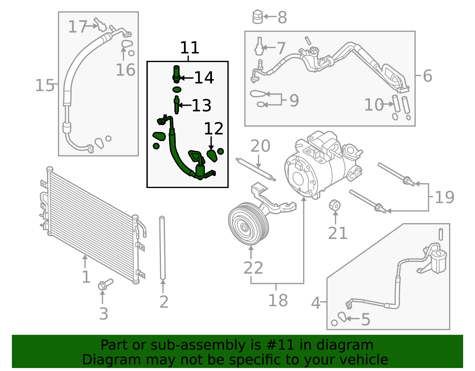 2012-2019 Ford Motorcraft™ A/C Refrigerant Discharge Hose YF-37660 ...
