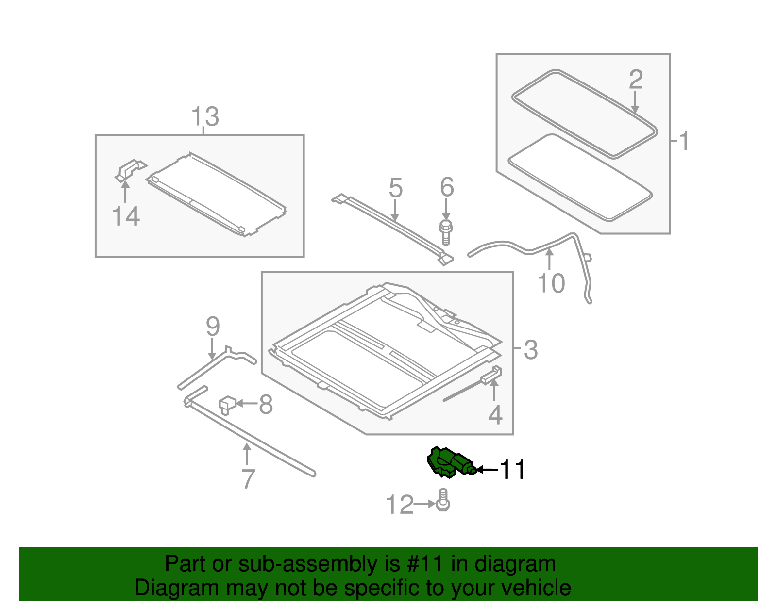 2011-2016 Ford Sunroof Motor BC3Z-15790-A | TascaParts.com