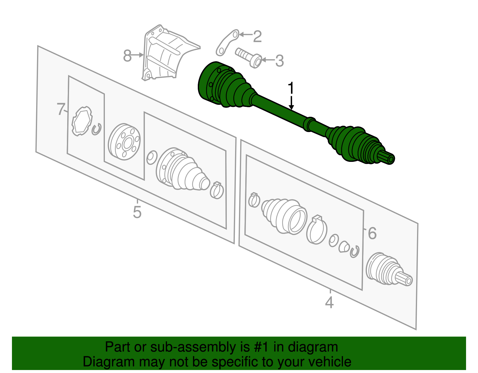 5C0-407-271-AA - Axle Assembly - 2012-2015 Volkswagen | VW OEM Parts Outlet