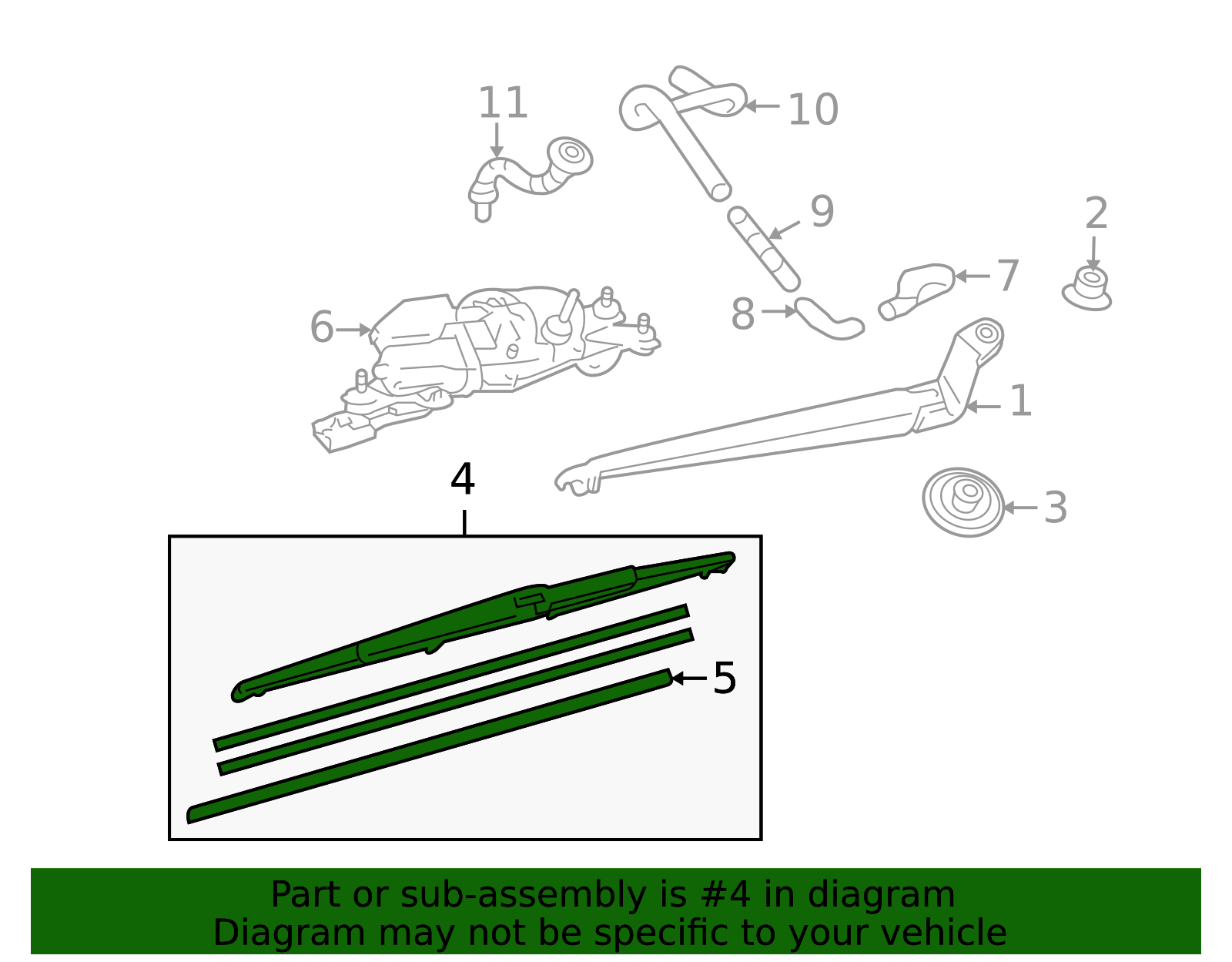 2010-2015 Lexus Wiper Blade 85242-0E040 | OEM Parts Online