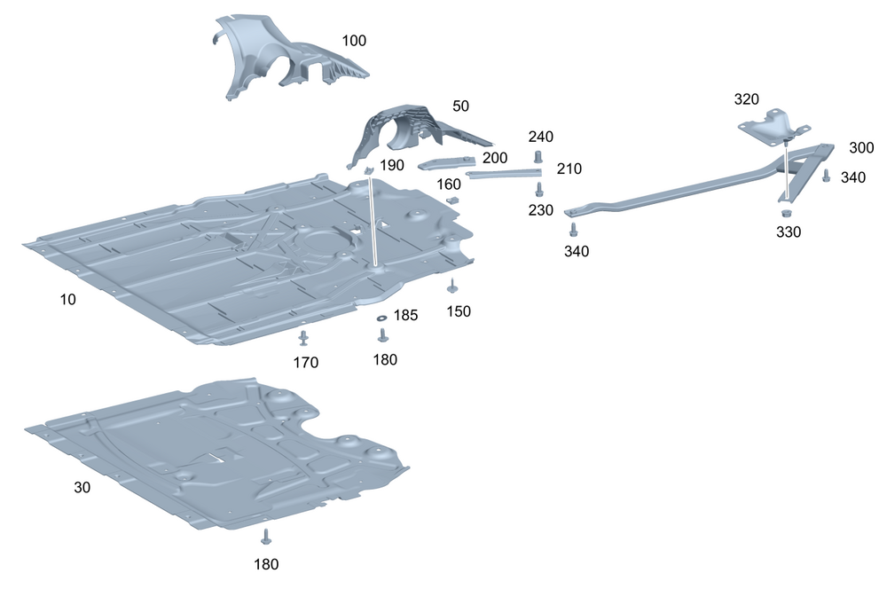 247-520-09-00 - Cover, Engine Comp Lower 1954-2026 Mercedes-Benz ...