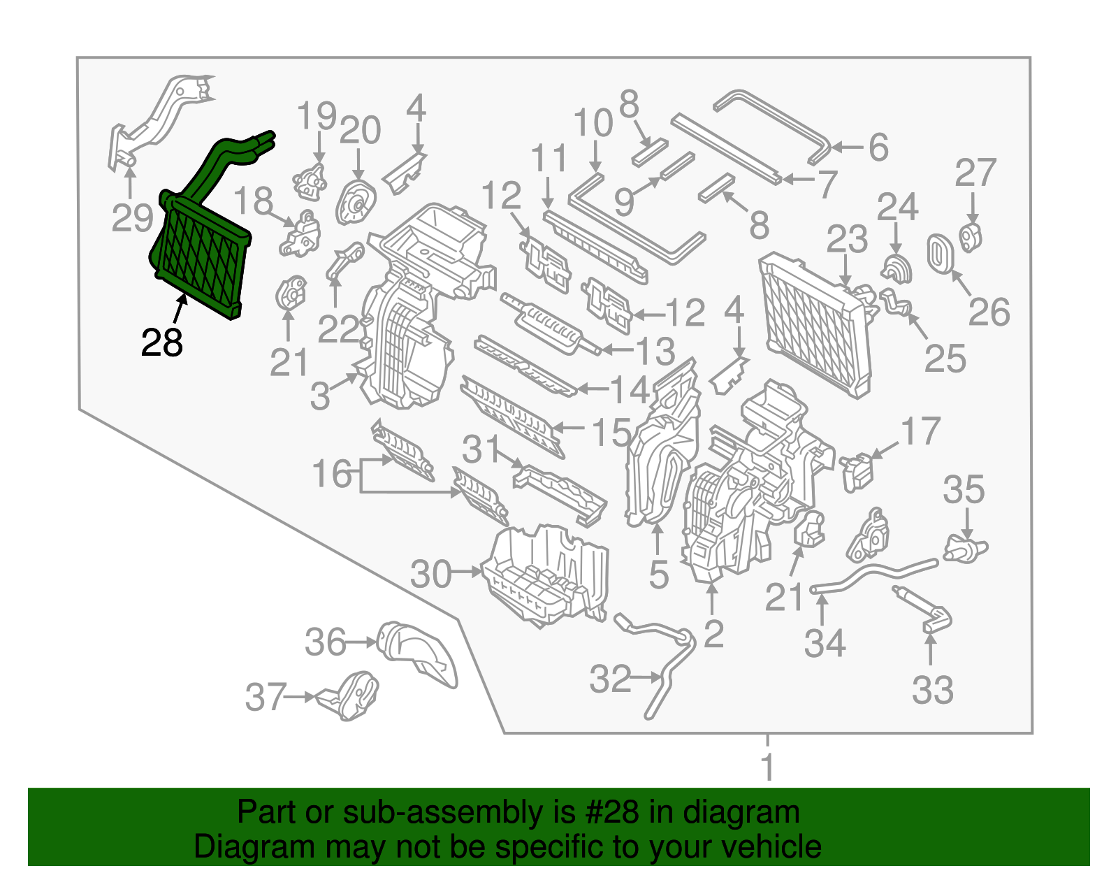 2017-2018 Hyundai Elantra Heater Core 97138-F2000 | OEM Parts Online