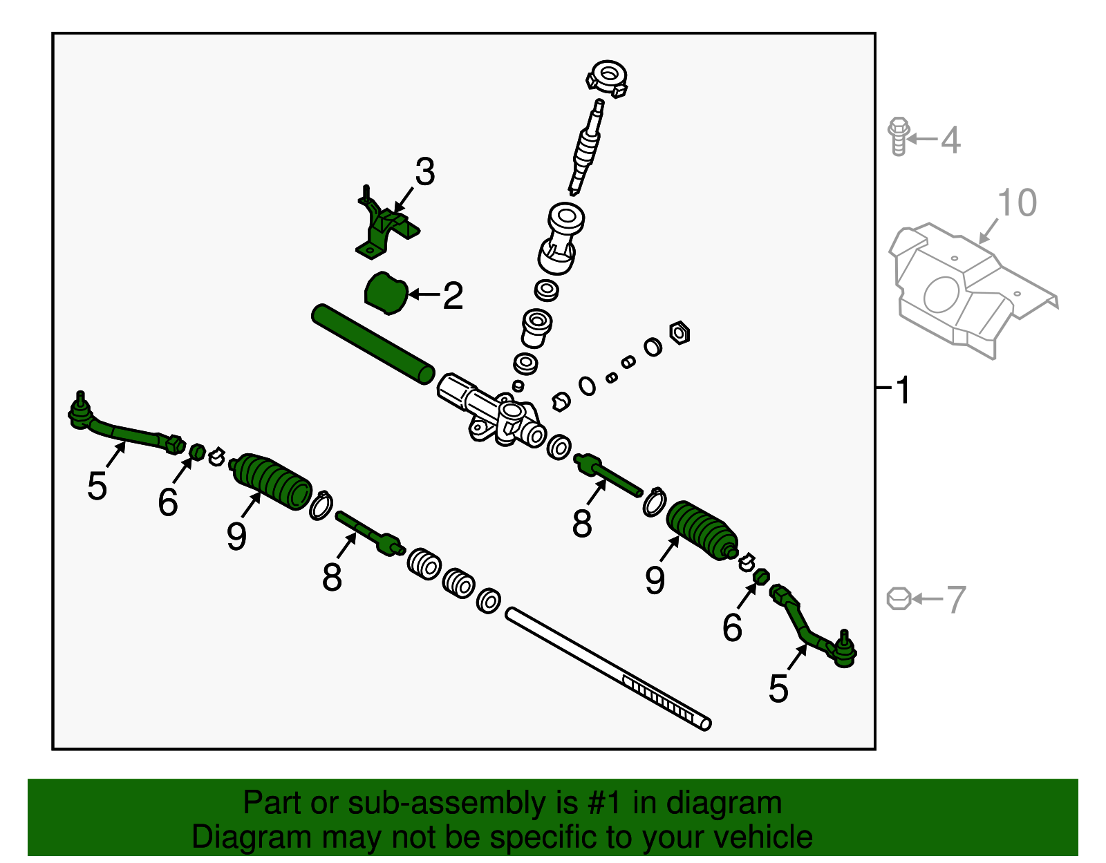 56500-1U500 - Steering Gear 2014-2015 Kia Sorento | Kia.Parts Store