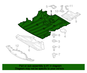 51757129341 - 2006-2013 BMW Under Cover (51-75-7-129-341) | BMW of ...