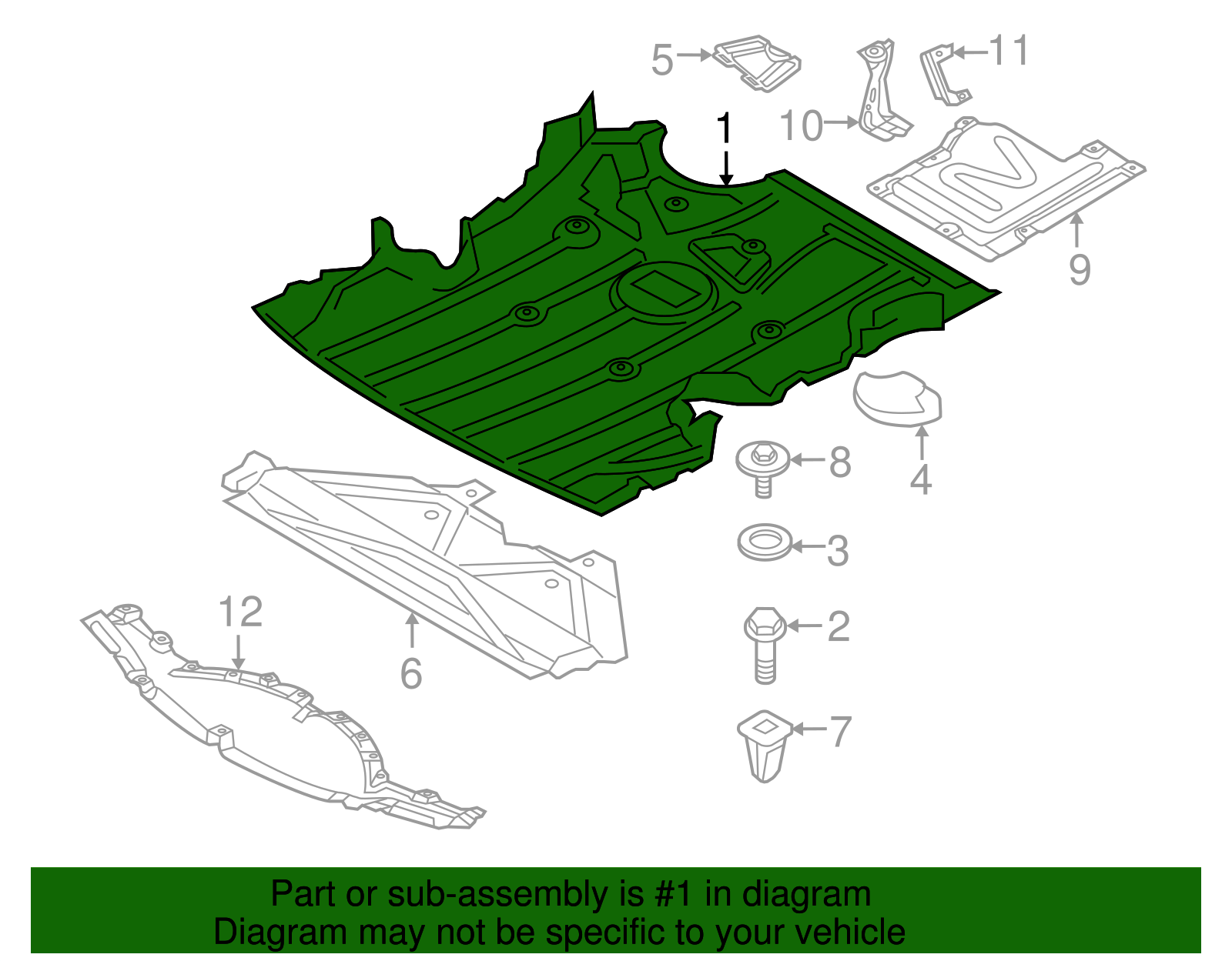 51757129341 - 2006-2013 BMW Under Cover (51-75-7-129-341) | BMW of ...