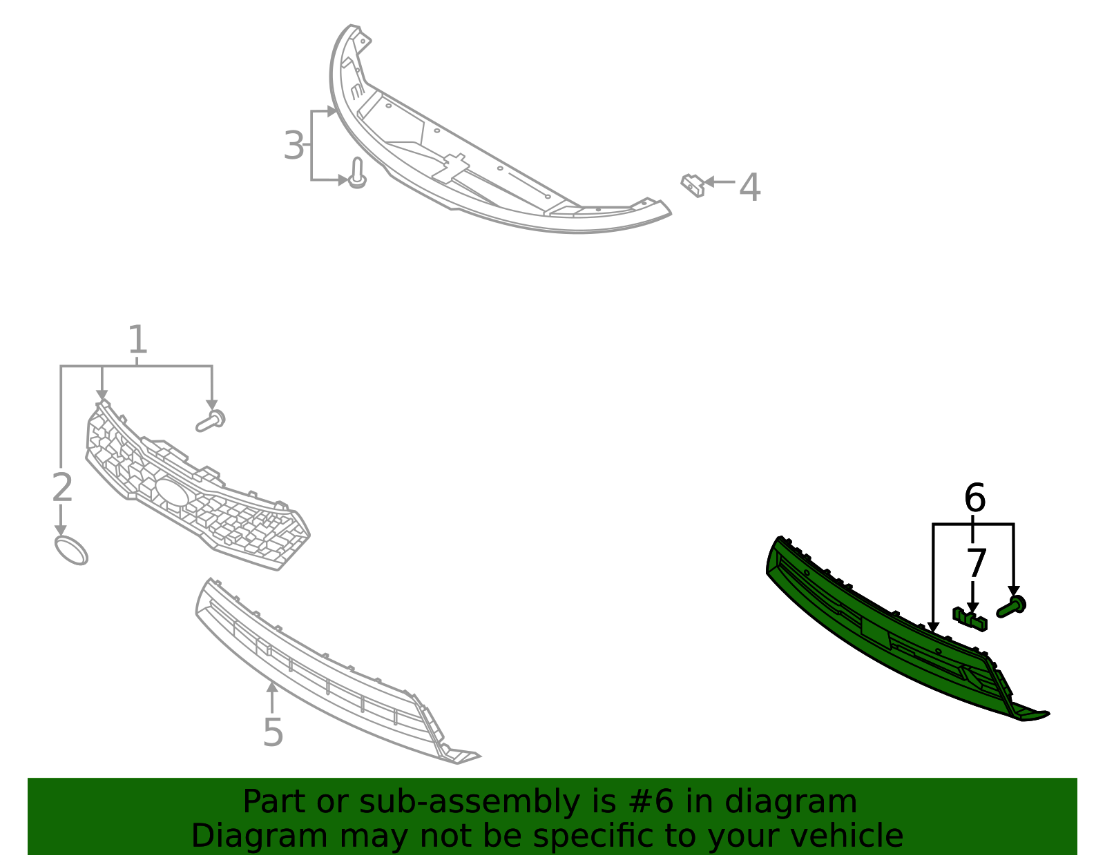 86530-R5000 - Lower Grille 2021-2023 Kia Sorento | Genuine Kia Parts