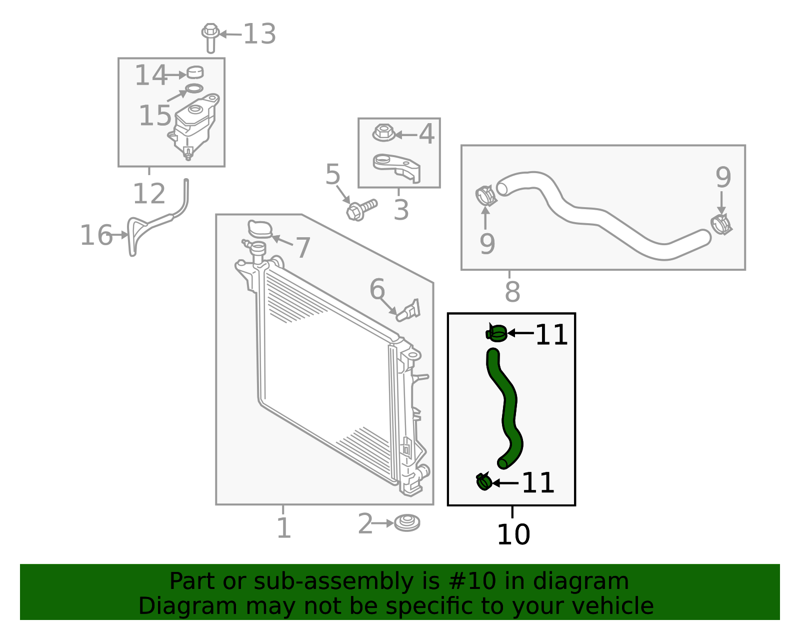 25410-C5800 - Lower Hose 2016-2020 Kia Sorento | Kia.Parts Store