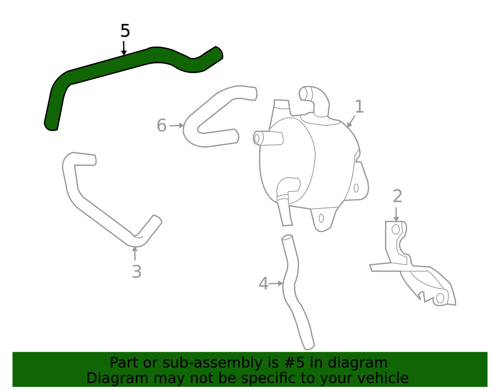 16283-28110 - Automatic Transmission Oil Cooler Hose 2006-2008 Toyota ...