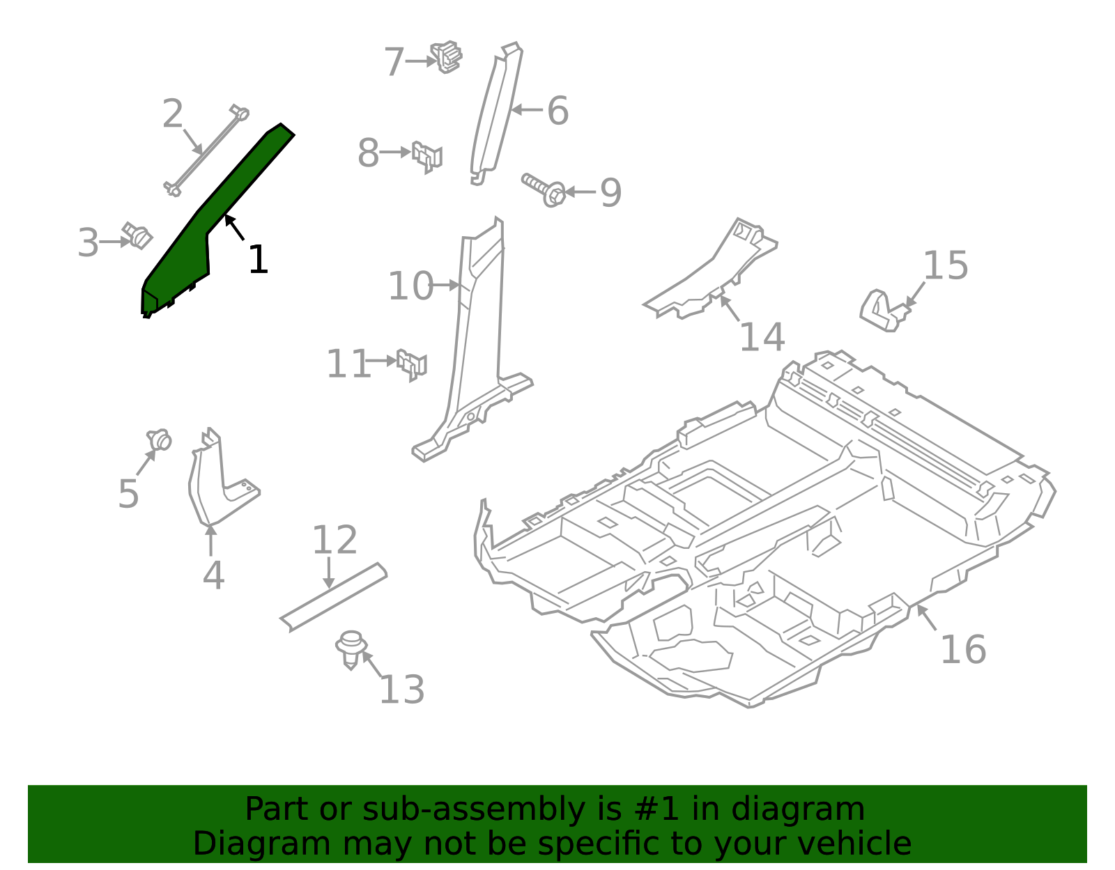 JT1Z-6103598-AE - Windshield Pillar Trim 2018-2023 Ford Transit Connect ...