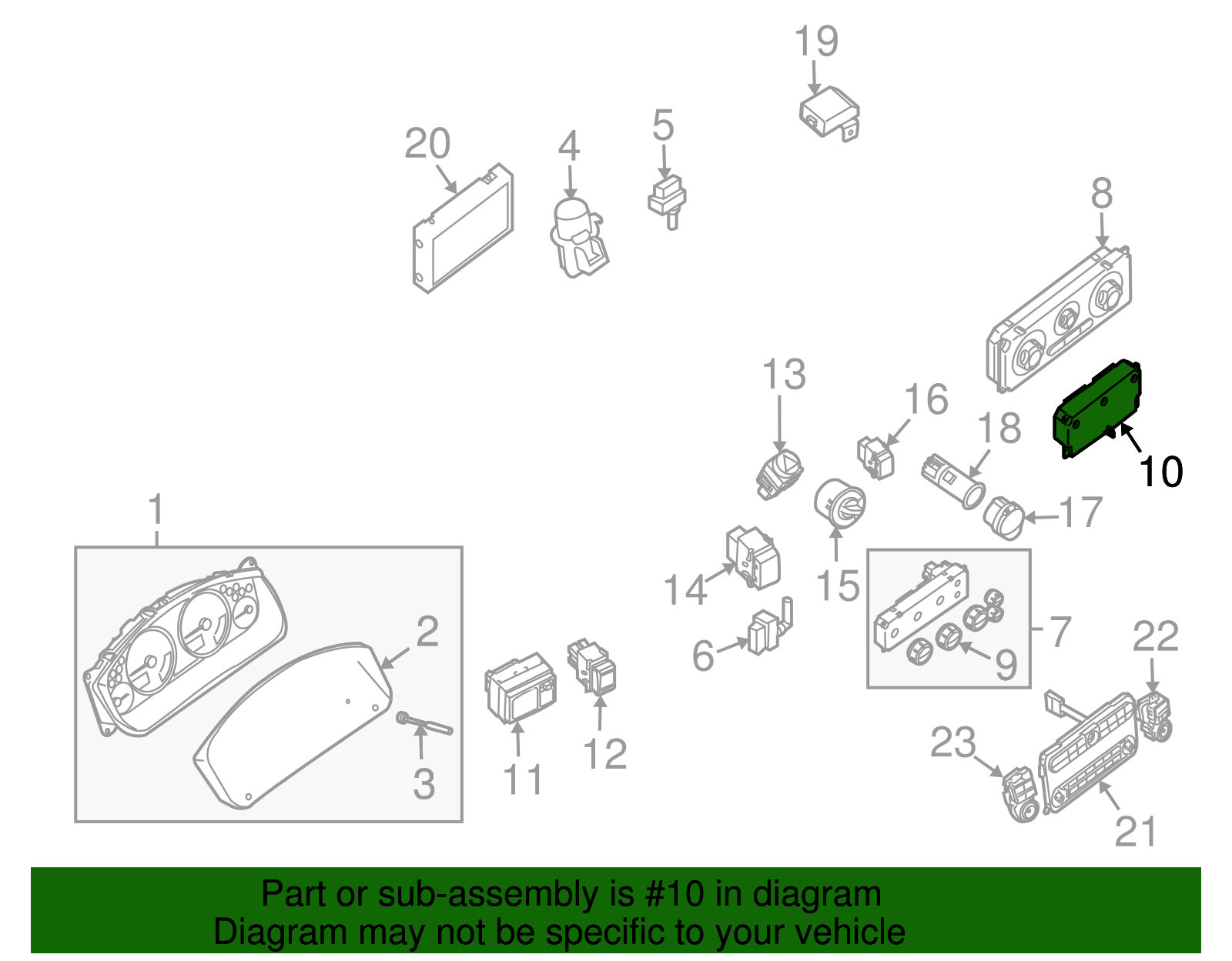 2008-2012 Nissan Pathfinder Dash Control Unit 27500-9CH0A | Nissan ...