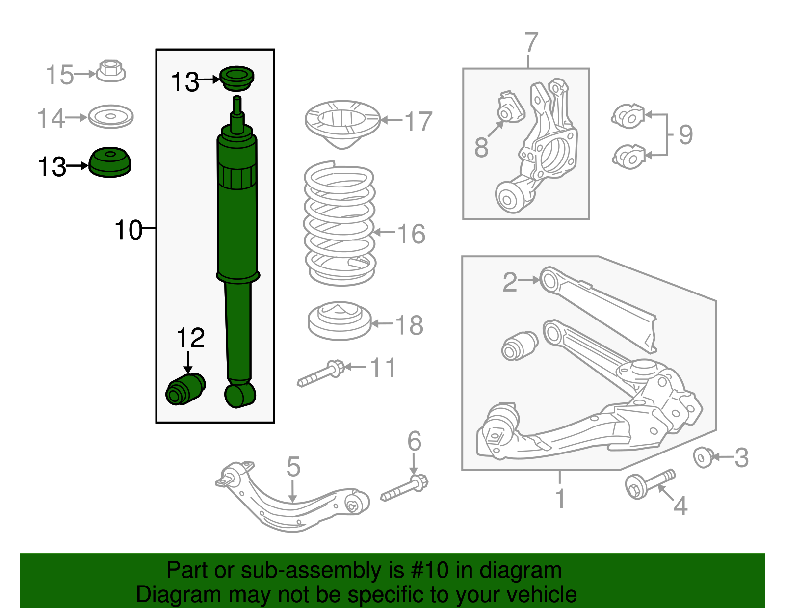 2013-2015 Acura ILX Shock Absorber 52610-TX6-A06 | AcuraPartsNow.com