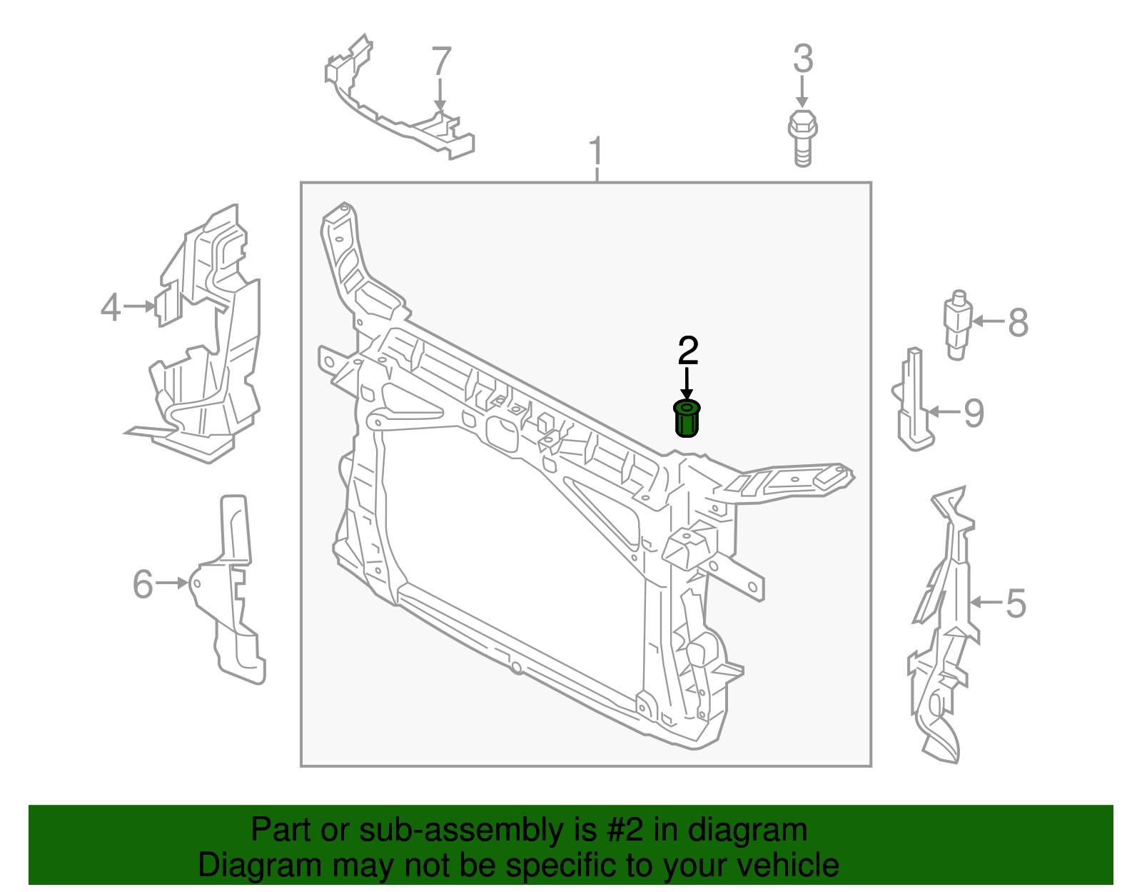 Genuine Audi WHT-002-535 | Radiator Support Nut | FREE Shipping on Most ...