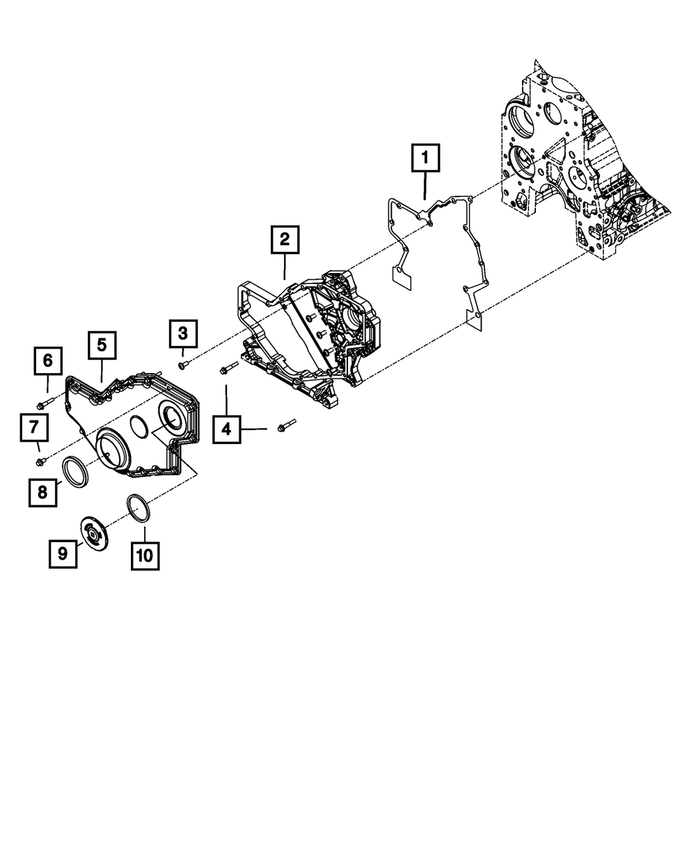 68453903AA - Timing Case Cover, Outer 2013-2018 Ram | The Official ...