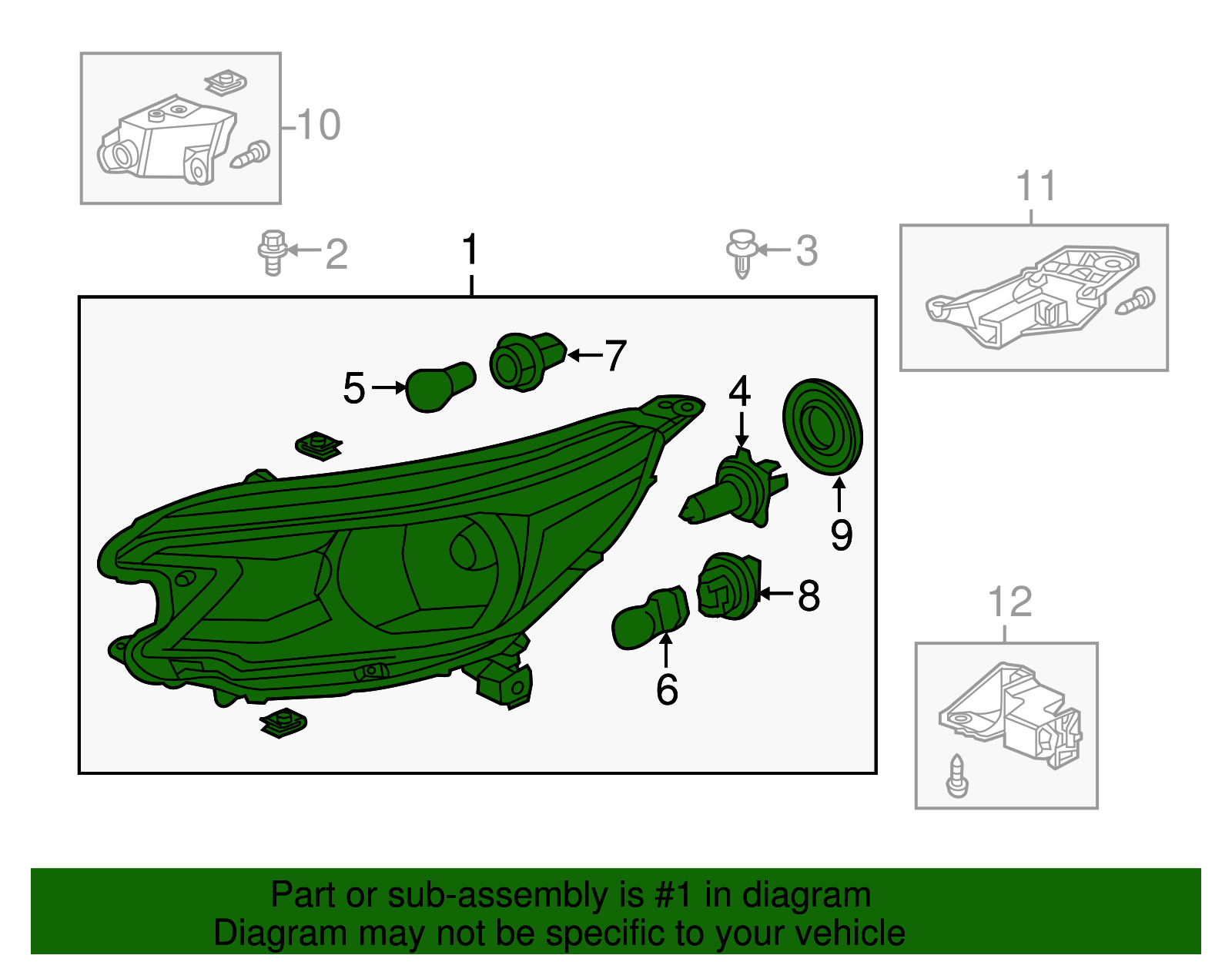 33150-T0A-A01 - Headlight Assembly L - 2012-2014 Honda CR-V | Honda ...