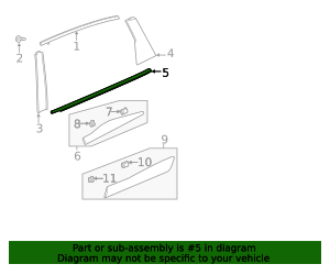 72910-TJB-A02 - High-Quality Belt Molding for 2019-2025 Acura RDX ...