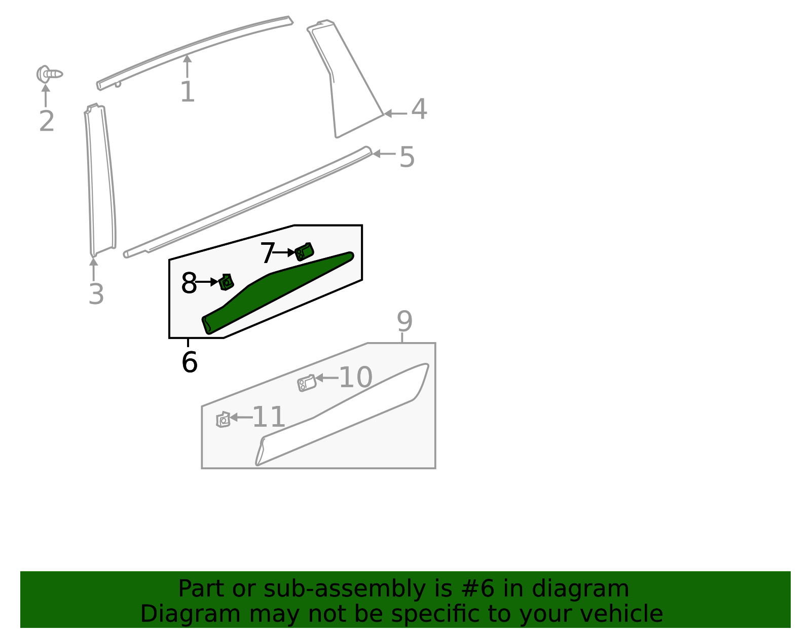 Genuine OEM Acura - Center Molding Part# 72812-TJB-A01 | Acura Parts ...
