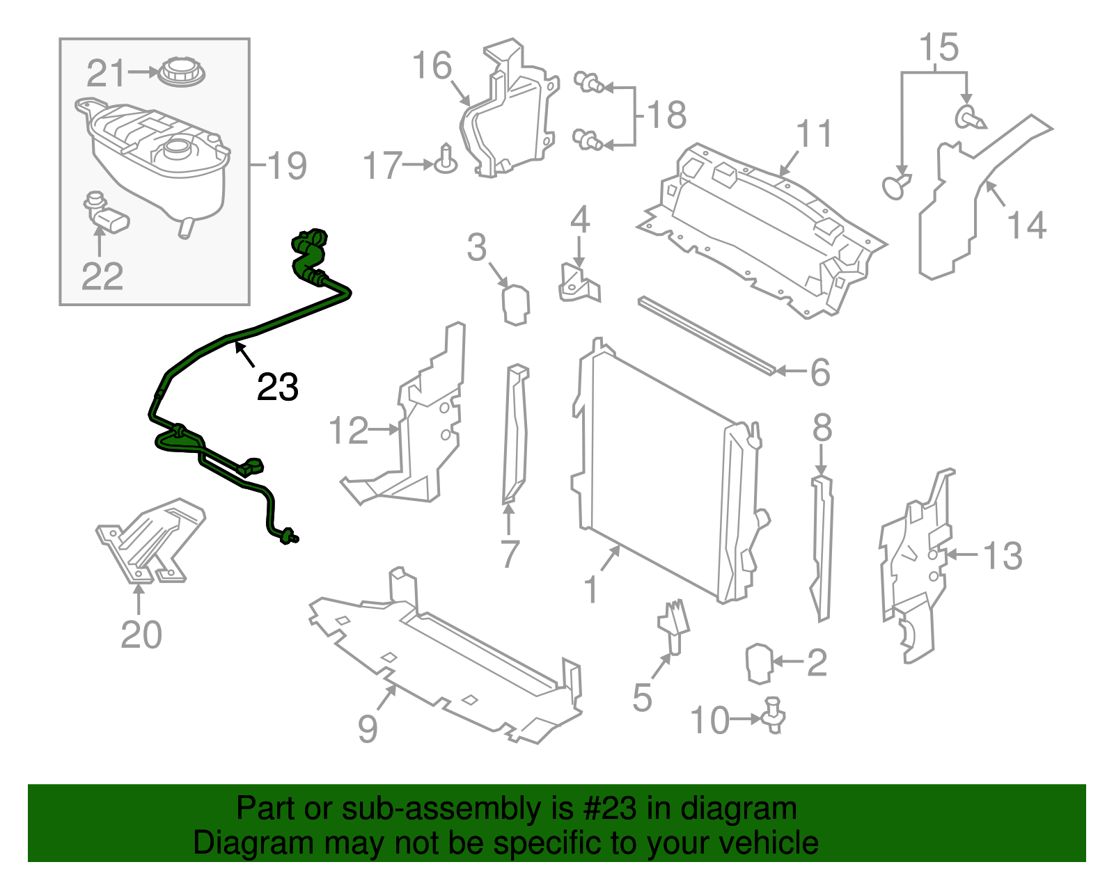 2019-2024 Jaguar F-Type Overflow Hose T2R36979 | Jaguar Annapolis Parts