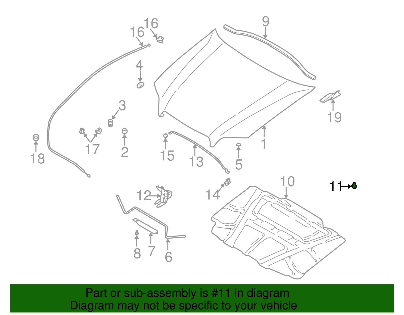 2000-2010 Subaru Insulator Clip 909130074 | Subaru Parts For You