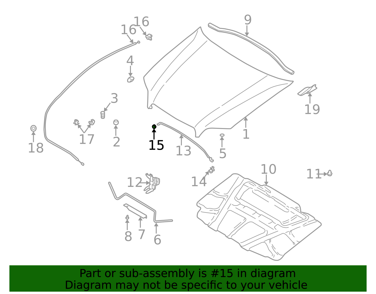 Stay Rod Grommet 57253AA010 | OEM Parts Online