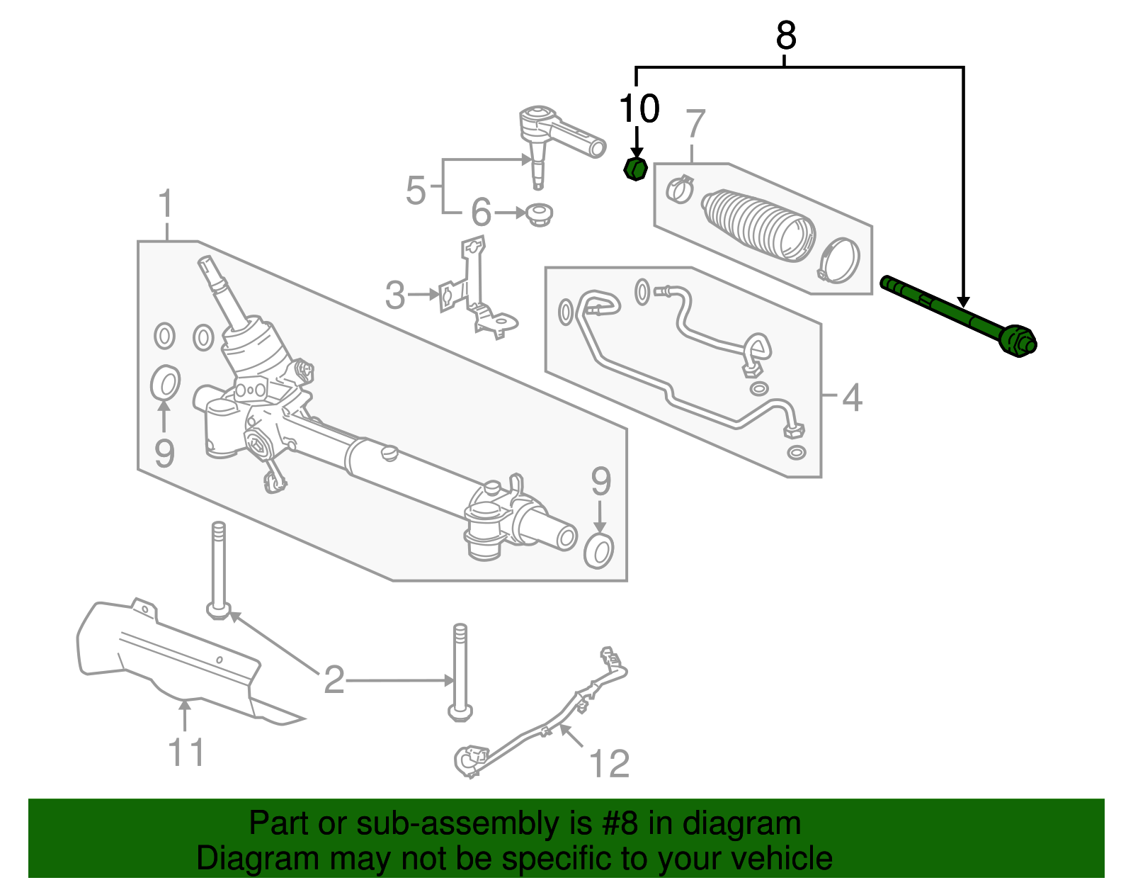 2010-2019 GM Steering Linkage Inner Tie Rod Kit 13271996 GM ...
