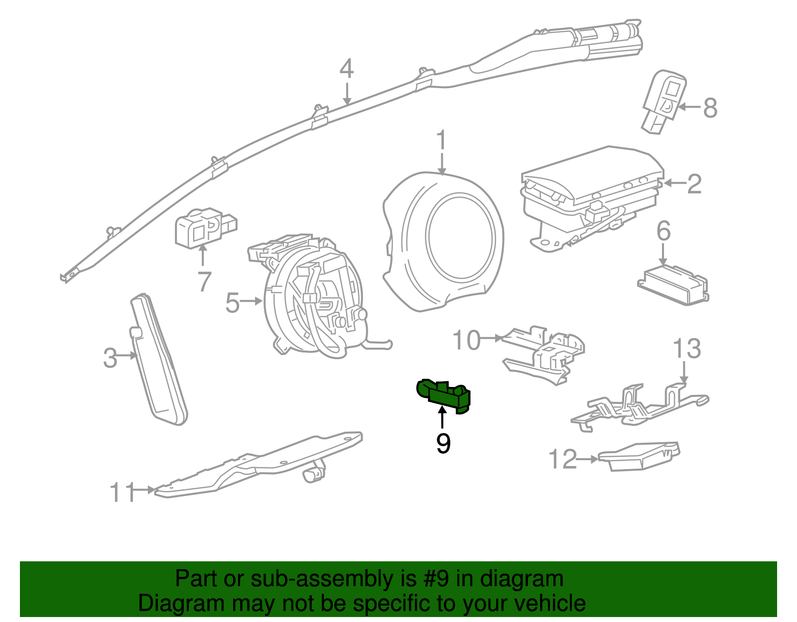 2010-2019 GM Airbag Seat Position Sensor 94706446 | Applegate Chevrolet ...