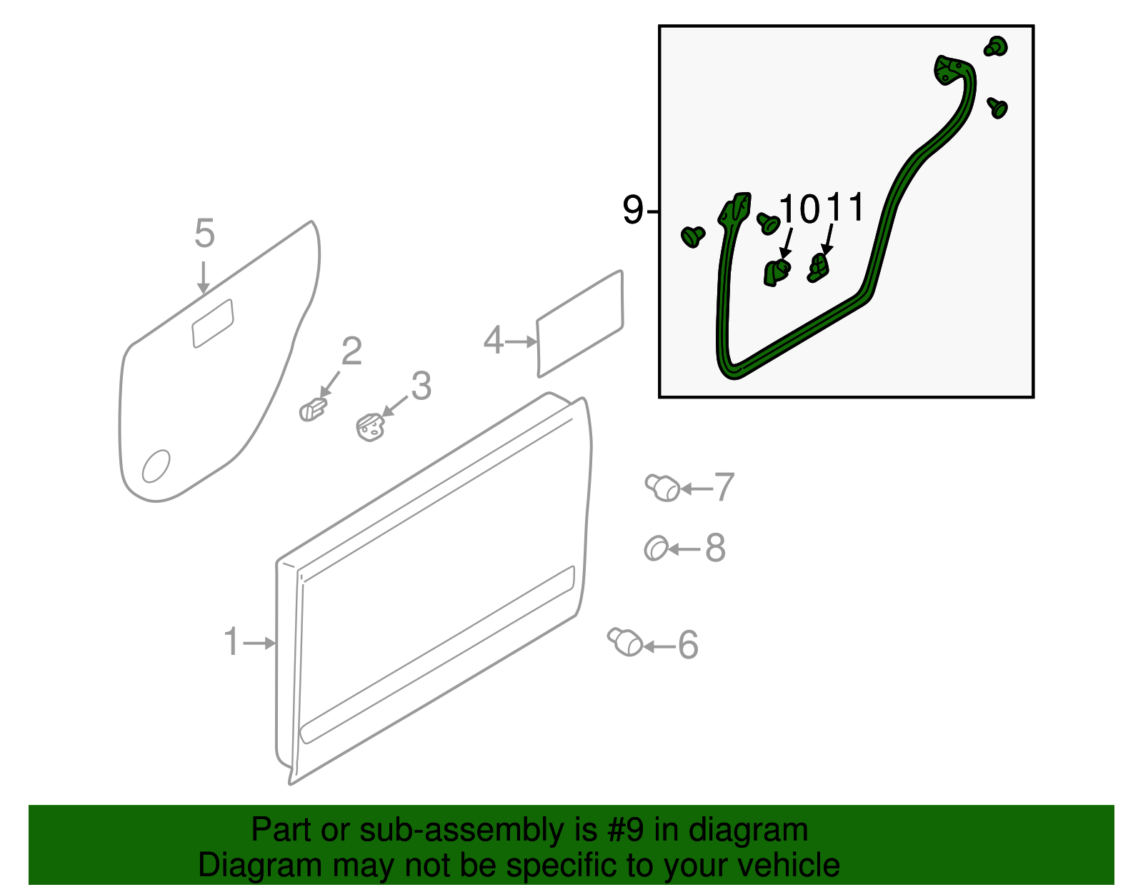 63512FE010 - Door Weather-Strip - 2002-2007 Subaru Impreza | World OEM ...