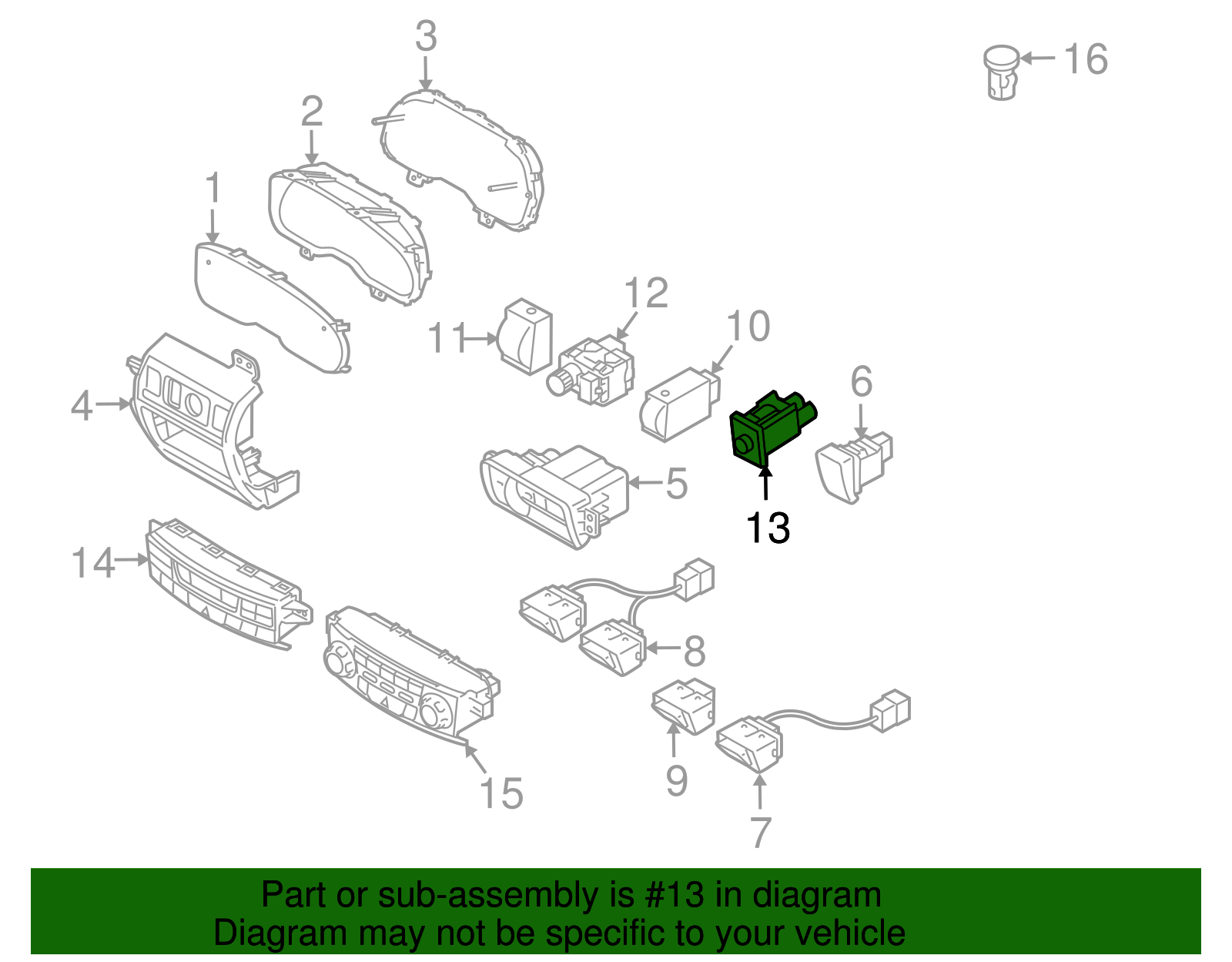 83201AJ000 - Trunk Switch 2010-2014 Subaru | Subaru Parts Exchange