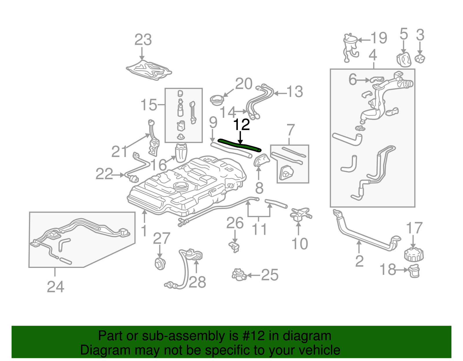 95001-55008-60M - 1999-2000 Honda Odyssey - Bulk Hose Fuel (5.5X8000 ...