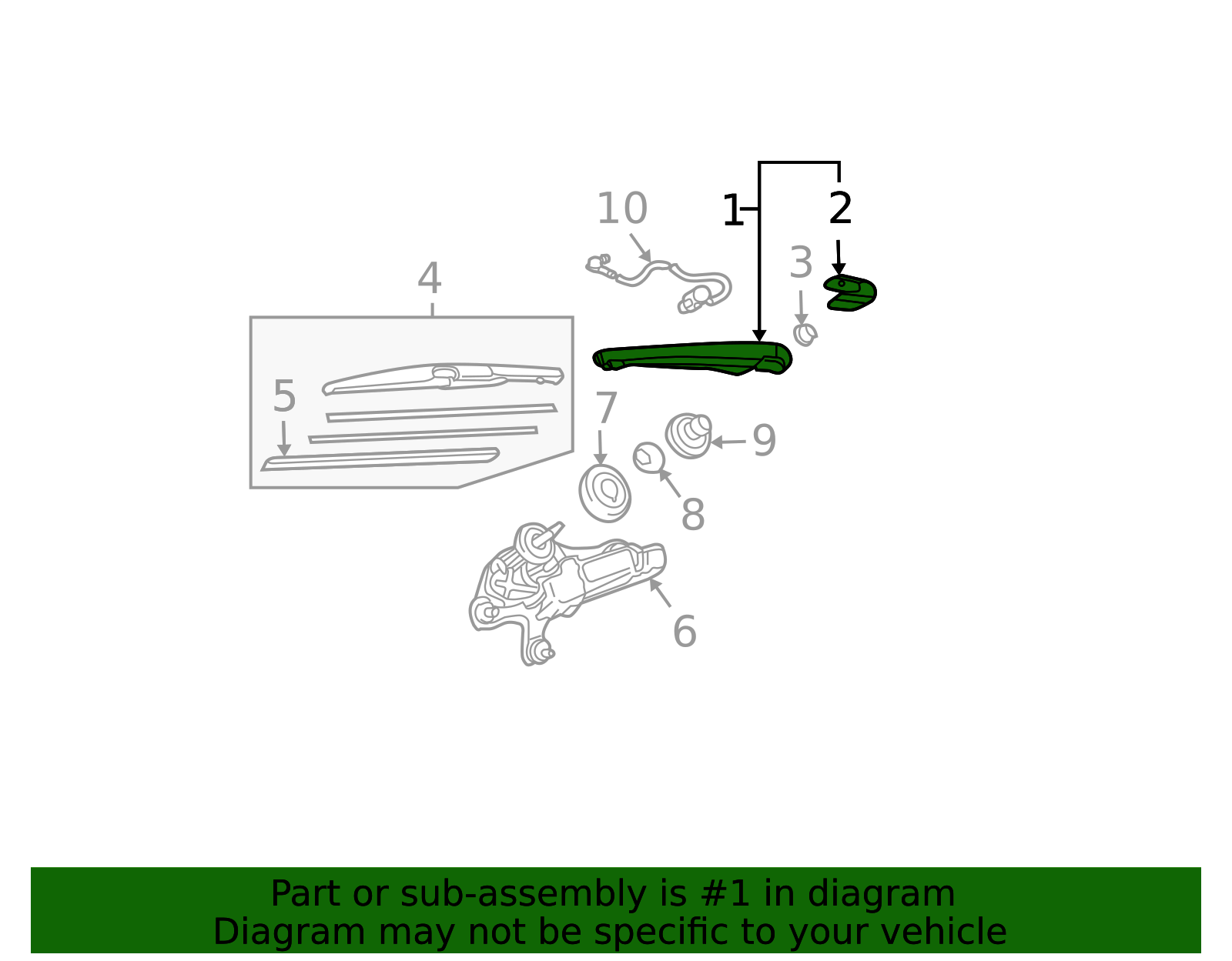 2004-2009 Lexus Wiper Arm 85241-0E010 | OEM Parts Online