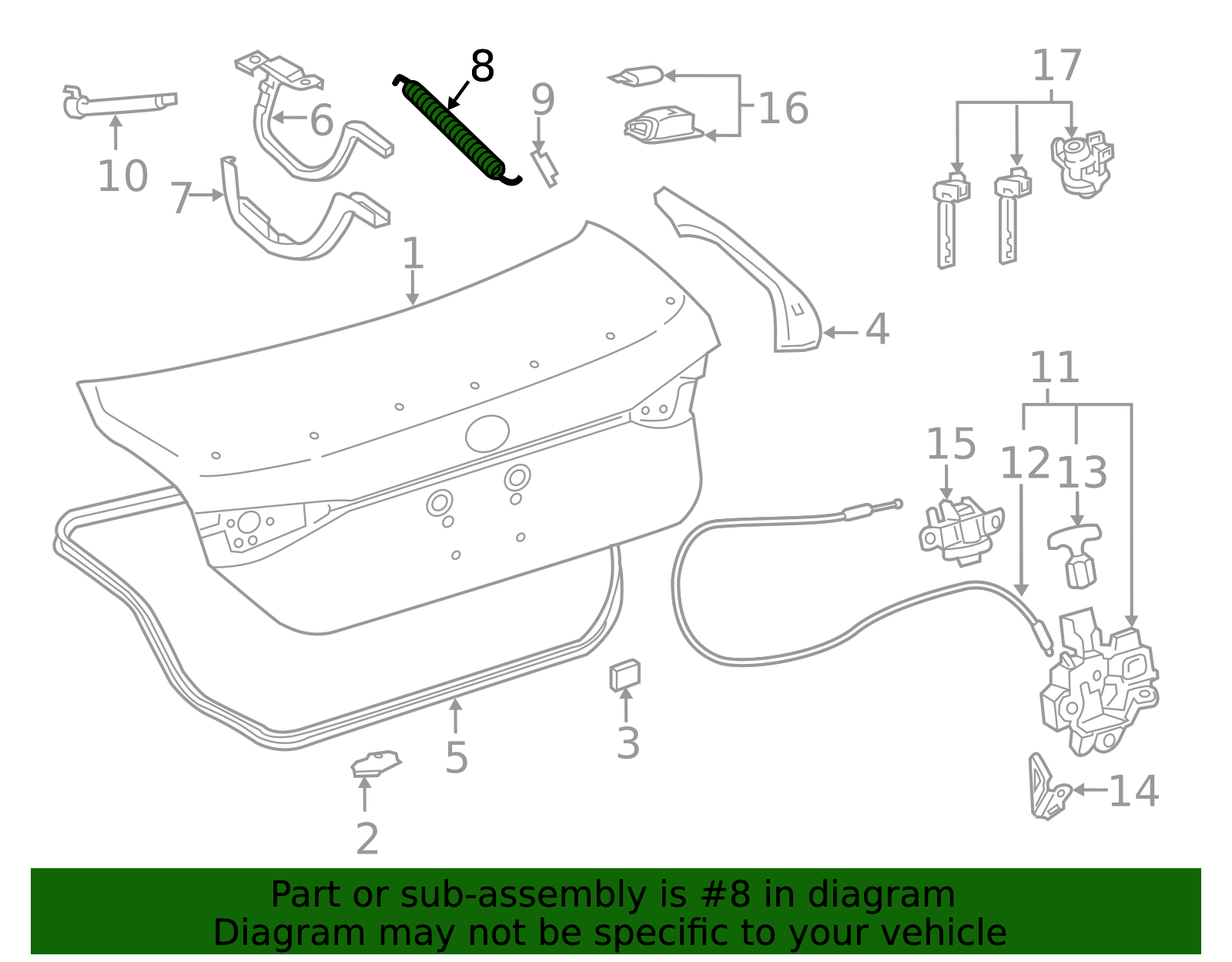 2019-2022 Toyota Avalon Torsion Spring 65776-07010 | MotorMotor